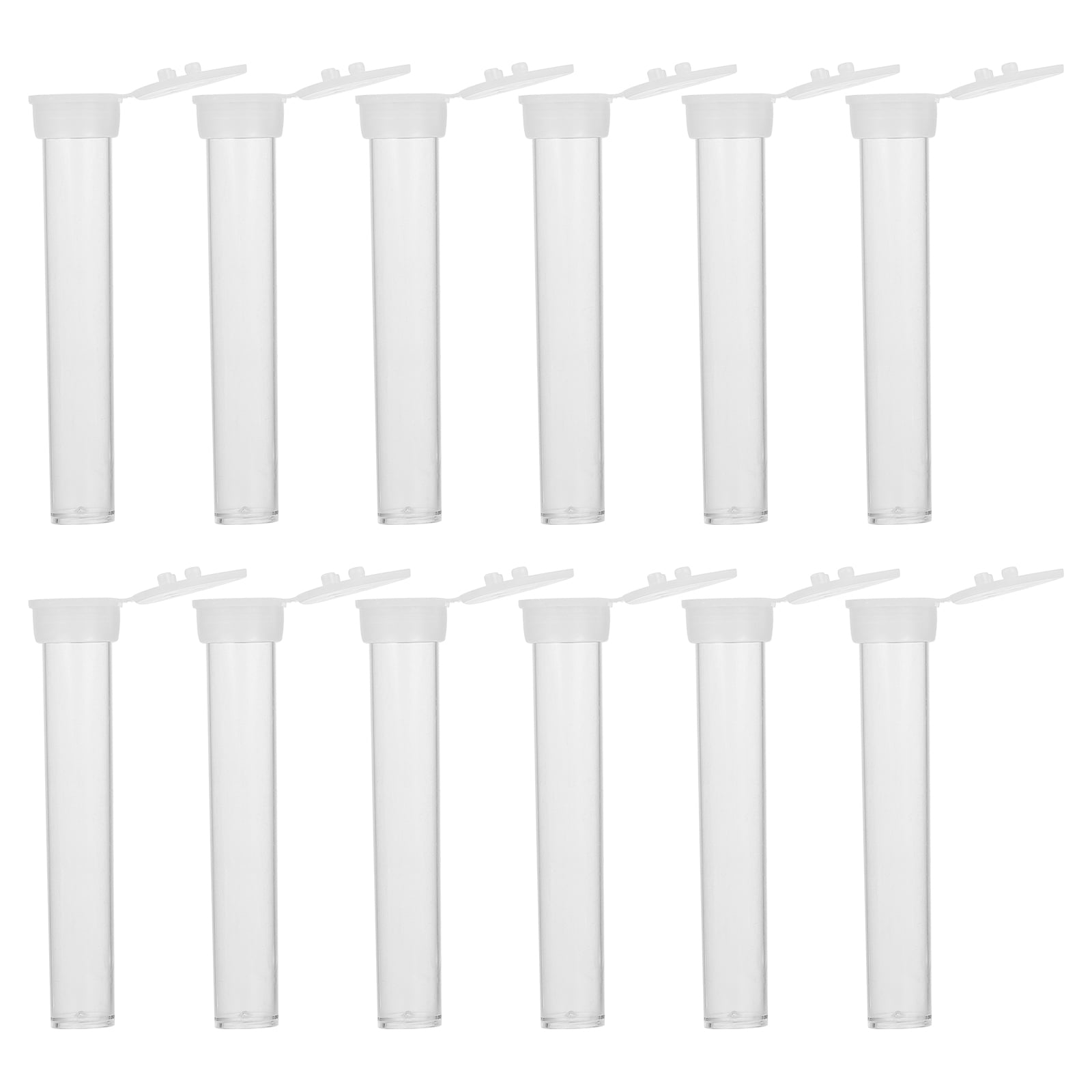 ifundom 100Pcs Transparent Plastic Storage Containers Cylindrical Tubes ...