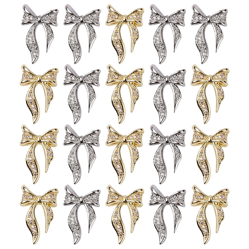 ifundom 100pcs Bow Charms for Jewelry Making Three-dimensional Design ...