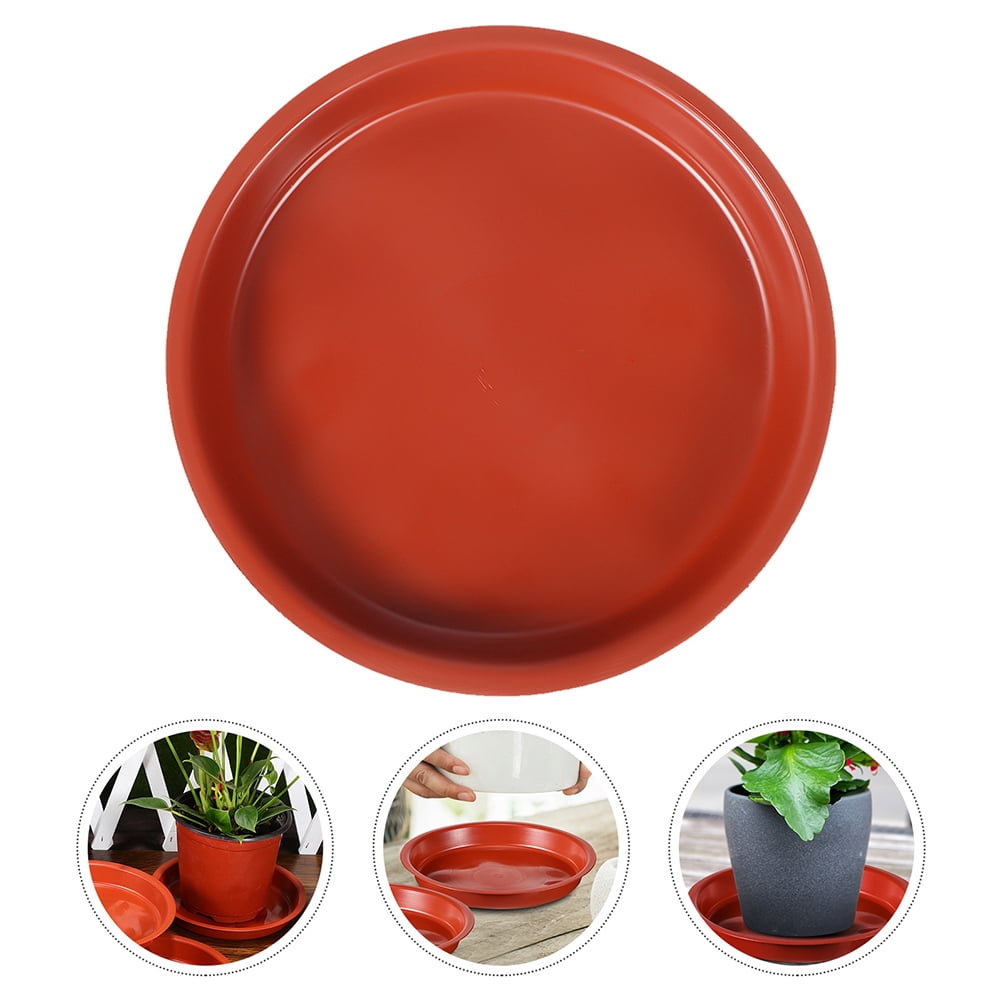 ifundom 10-Pack Red Plastic Planter Drip Pans for Indoor Gardening ...