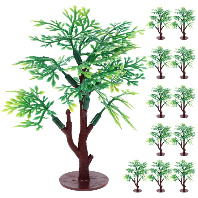 ifundom 12Pcs Model Trees Miniature Landscape Trees Mini Plastic Trees ...