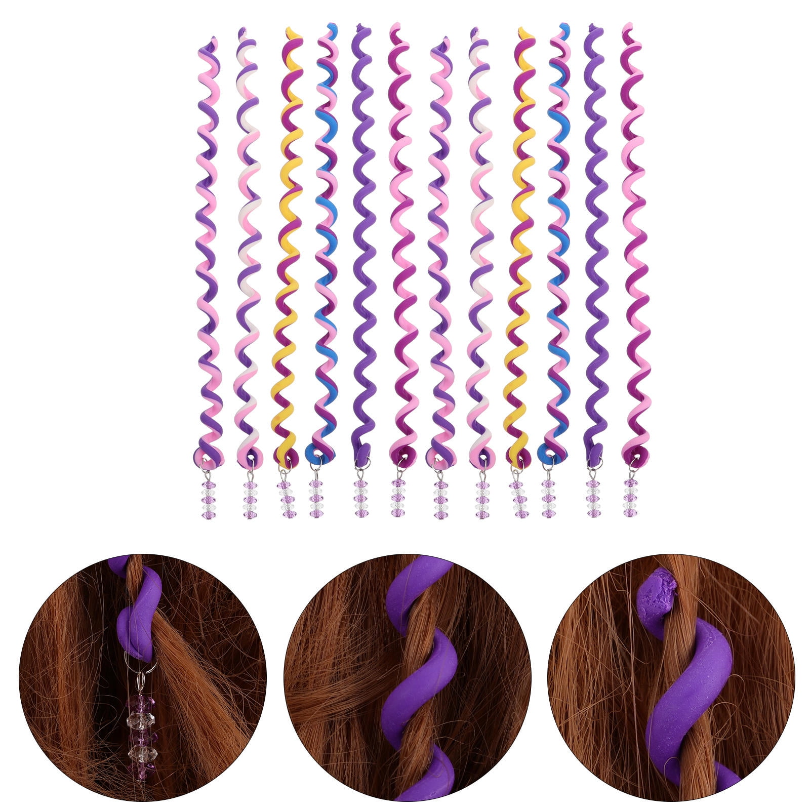 ifundom 12Pcs Hair Spiral Clips for Stylish Braiding, Ponytail Holders ...