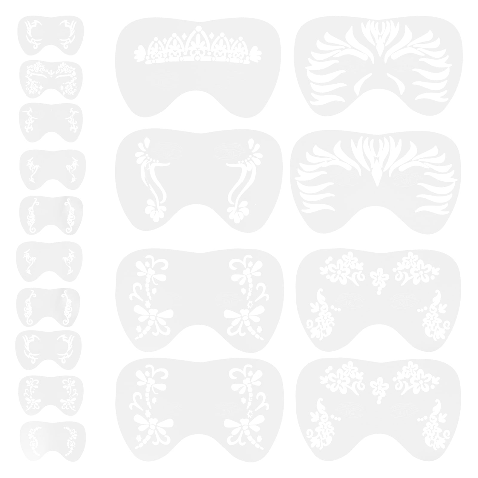 ifundom 18pcs Face Drawing Stencils Diy Painting Templates Plastic ...