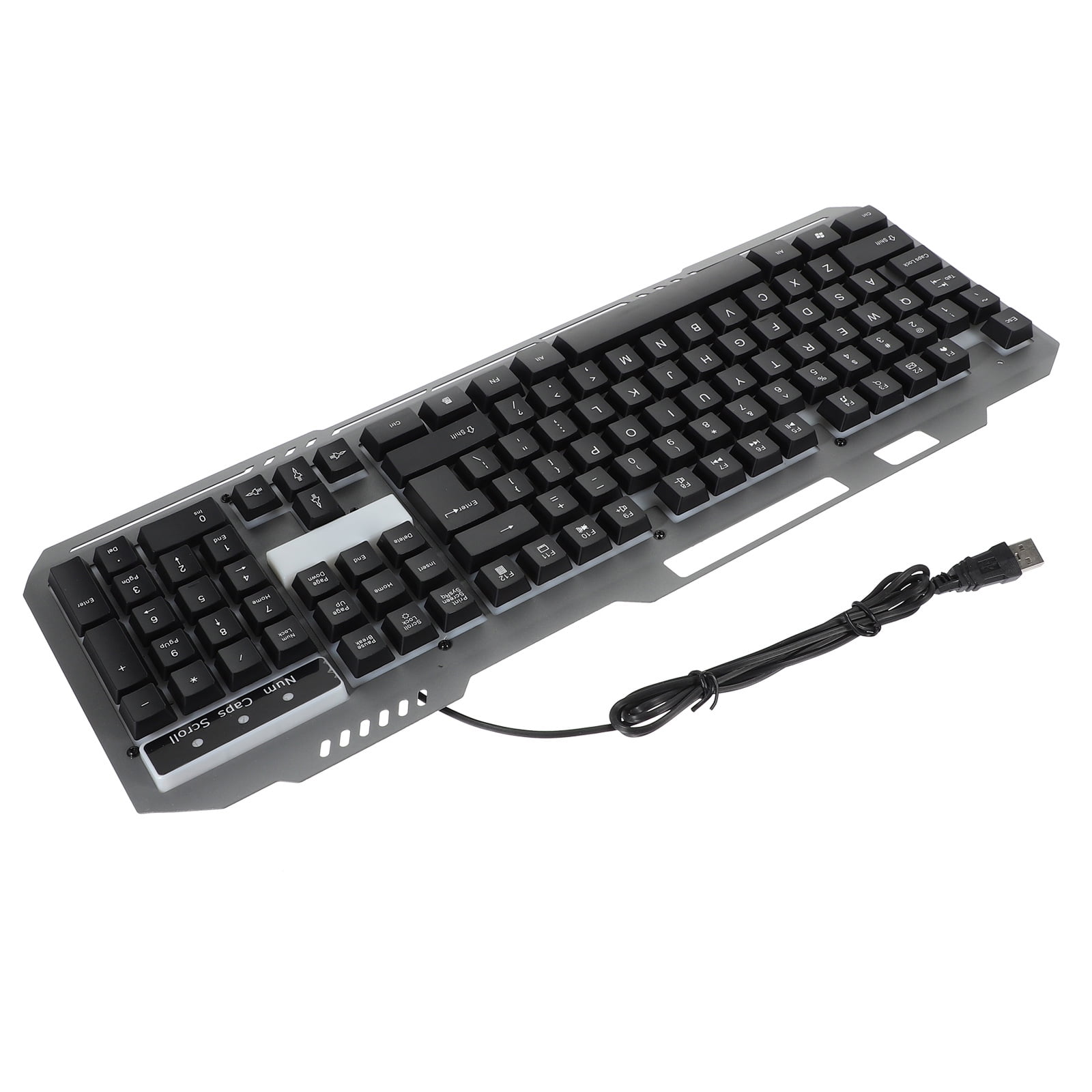 ifundom Modern Black USB Keyboard Ergonomic Design Comfortable for Term ...