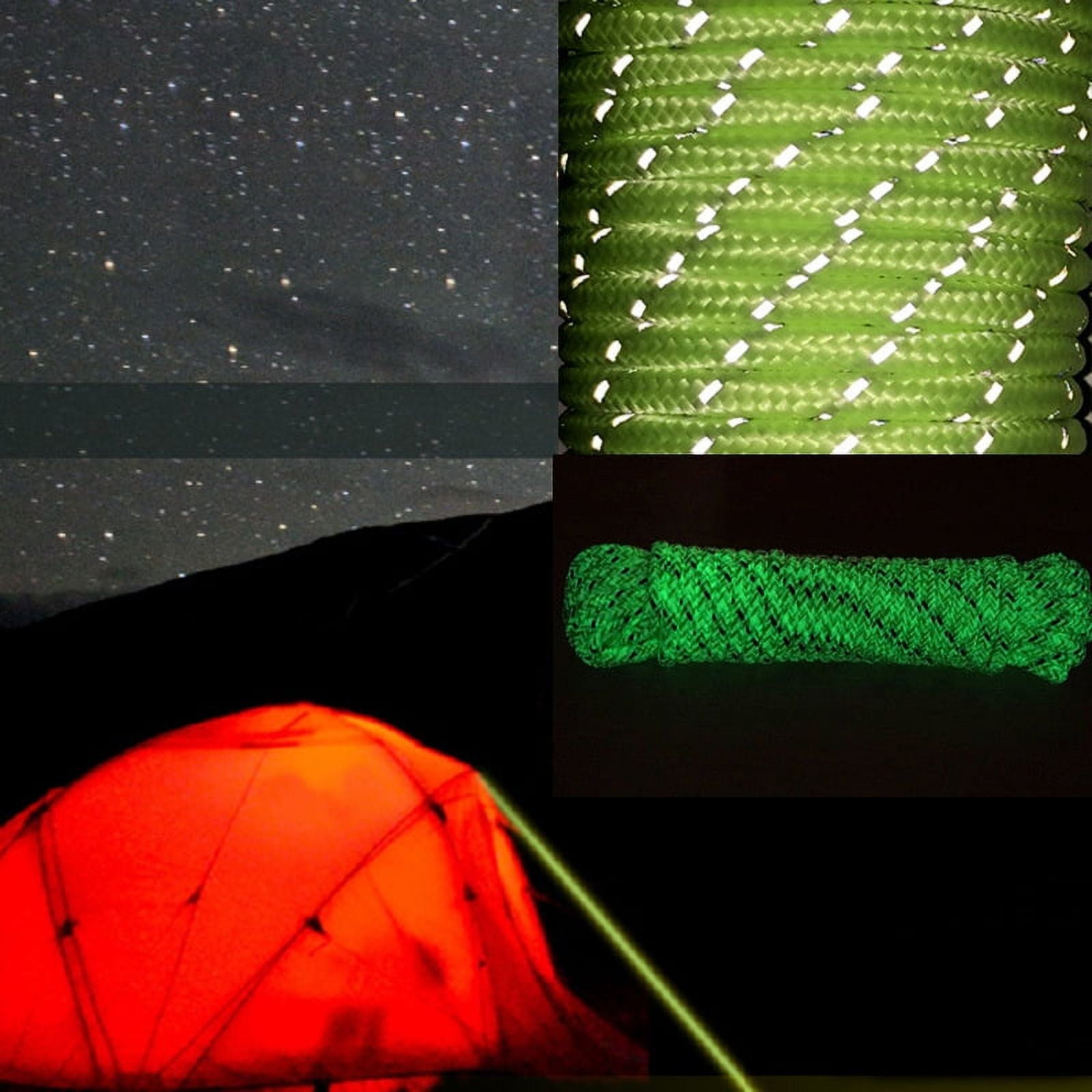 ifundom 20m Luminous Glow in the Dark Cord Reflective Cord Guy Rope for ...