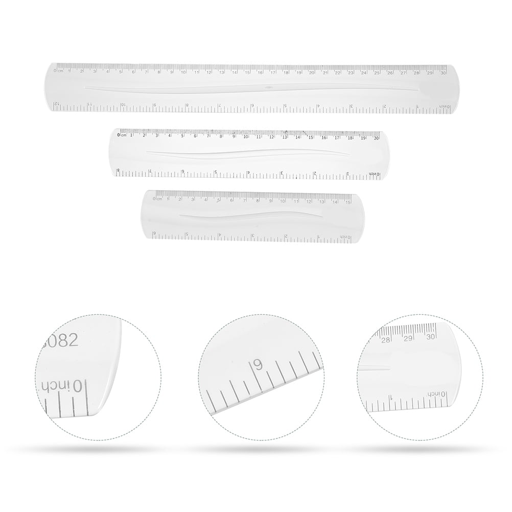 ifundom 3-Pack Bendable Color-Changing Rulers Assorted Colors Flexible ...