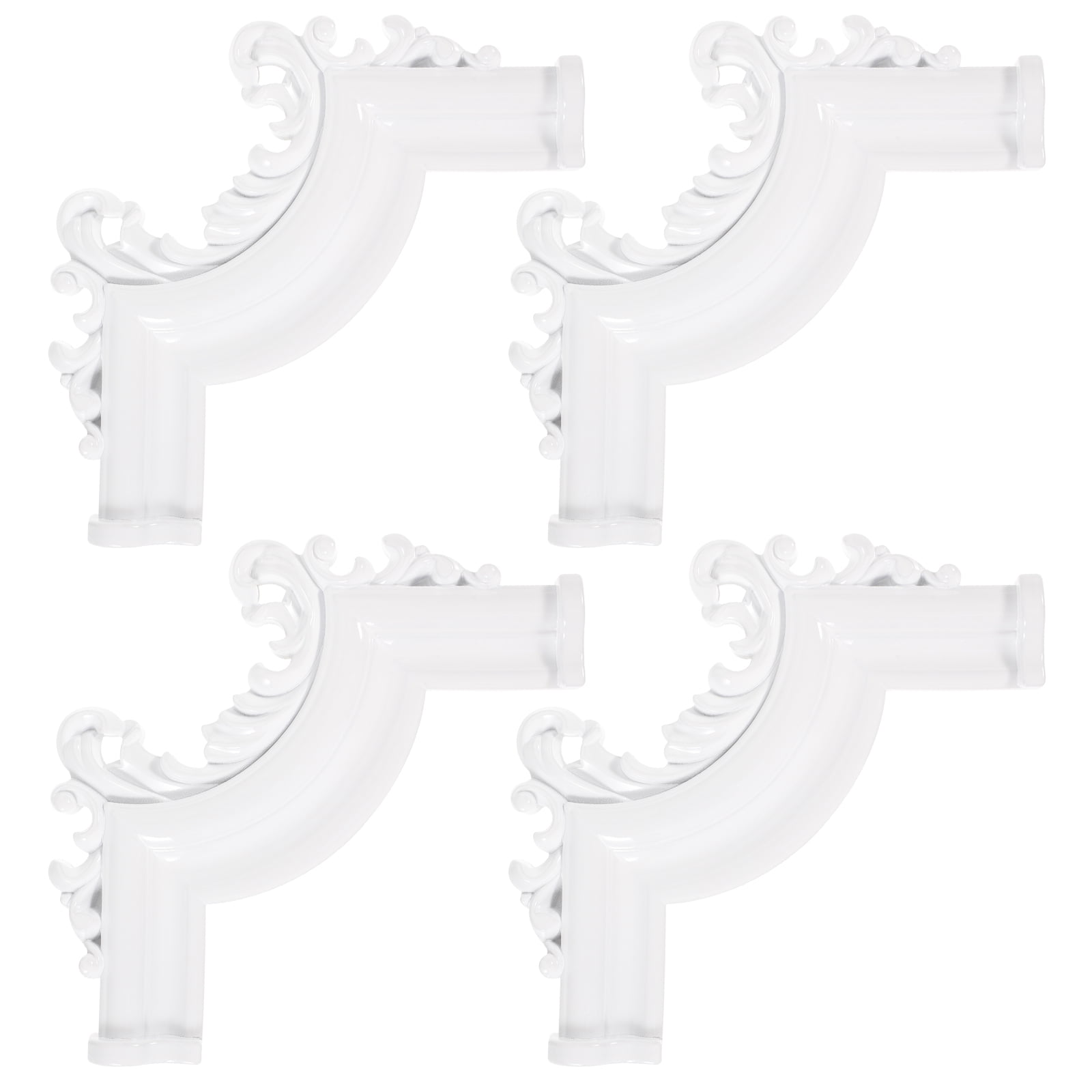 4 Pcs White PVC Ceiling Molding Corners, Decorative Corner Trim for ...