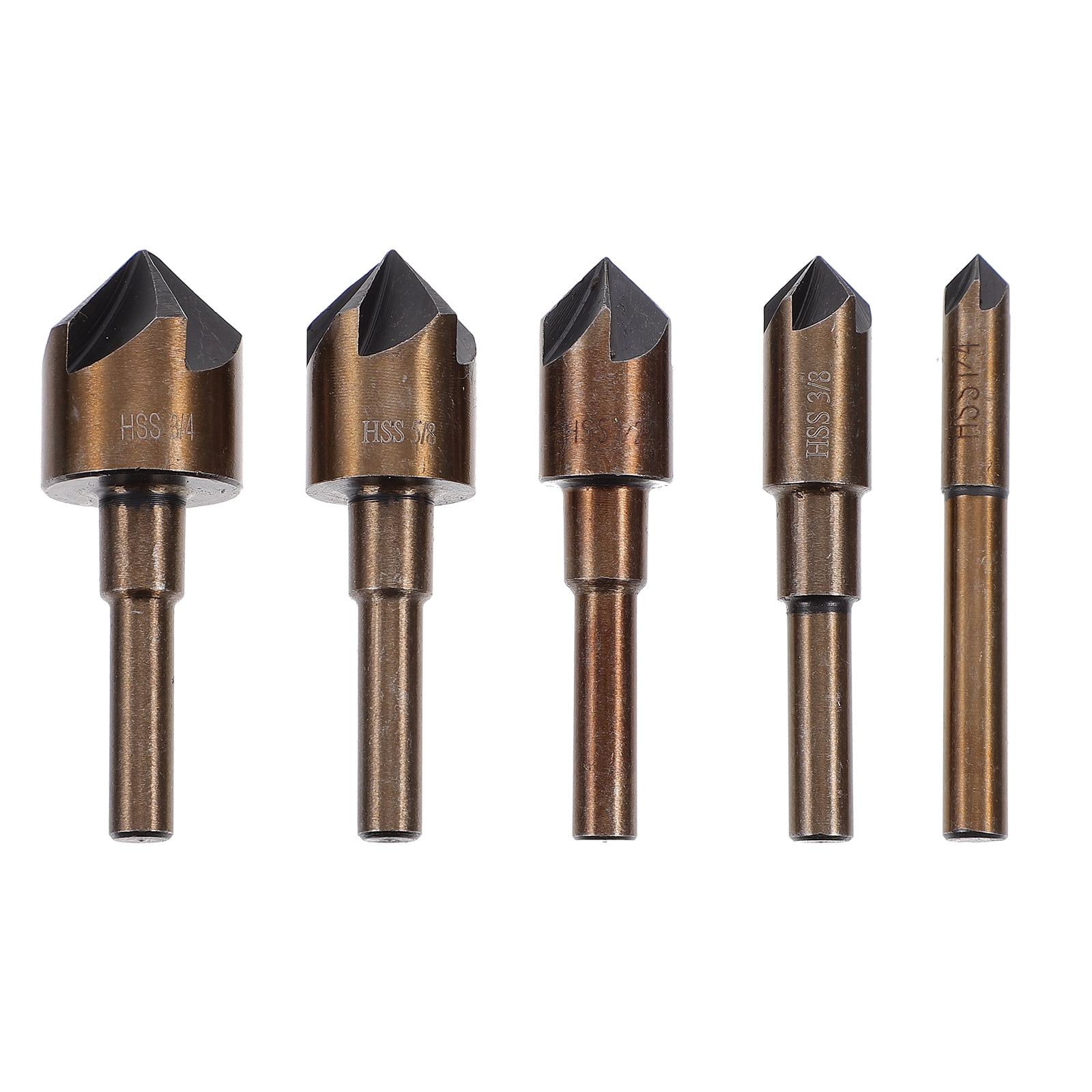 ifundom 5PCS/Set Counter Sinker Drill Bits Wood Plastic Chamfer and ...