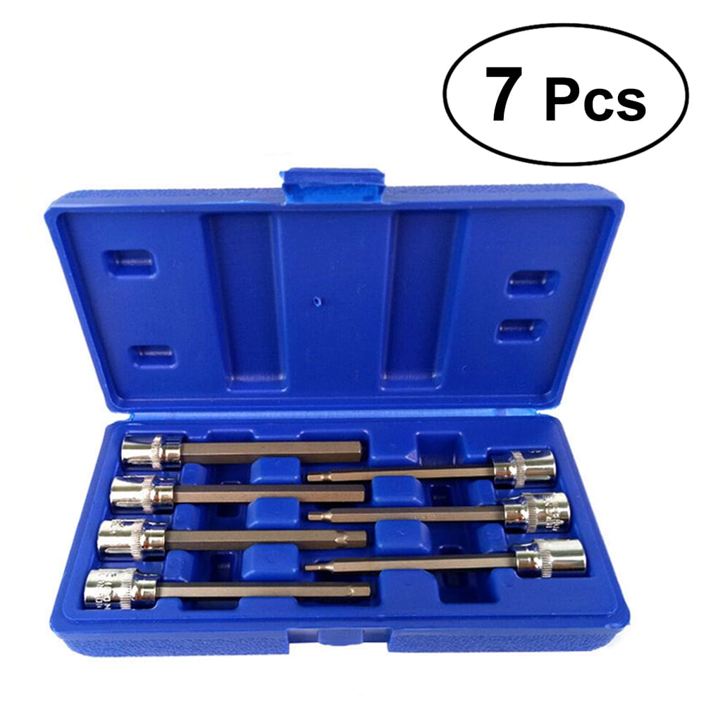 ifundom 7 Pcs Extra Long Metric Hex Bit Socket Set Vanadium Steel ...