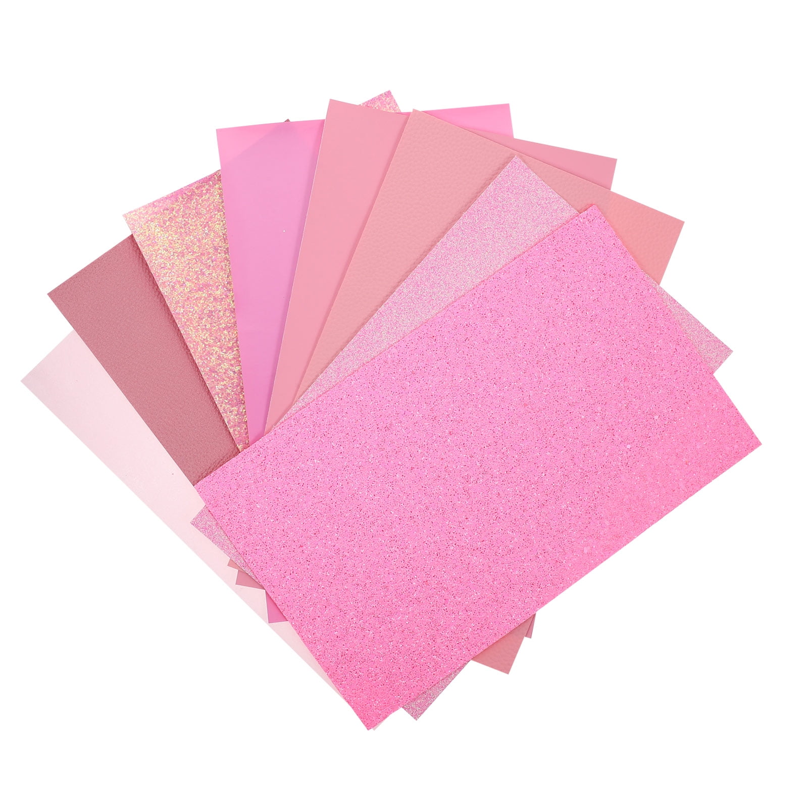 ifundom 8 Sheets of Solid Color Leather Fabric Handicraft Sewing ...
