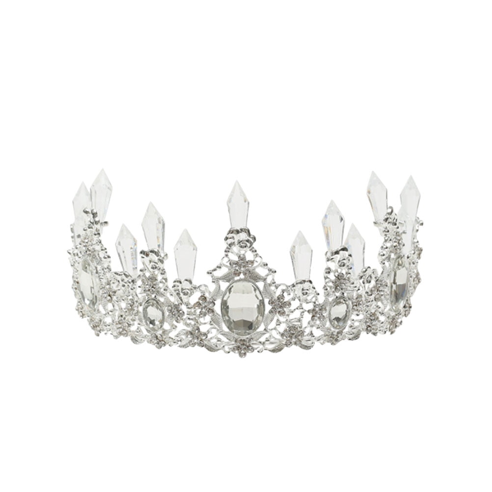 ifundom Cake Crown Elegant Icicle Cake Topper Crystal Wedding Tiara ...