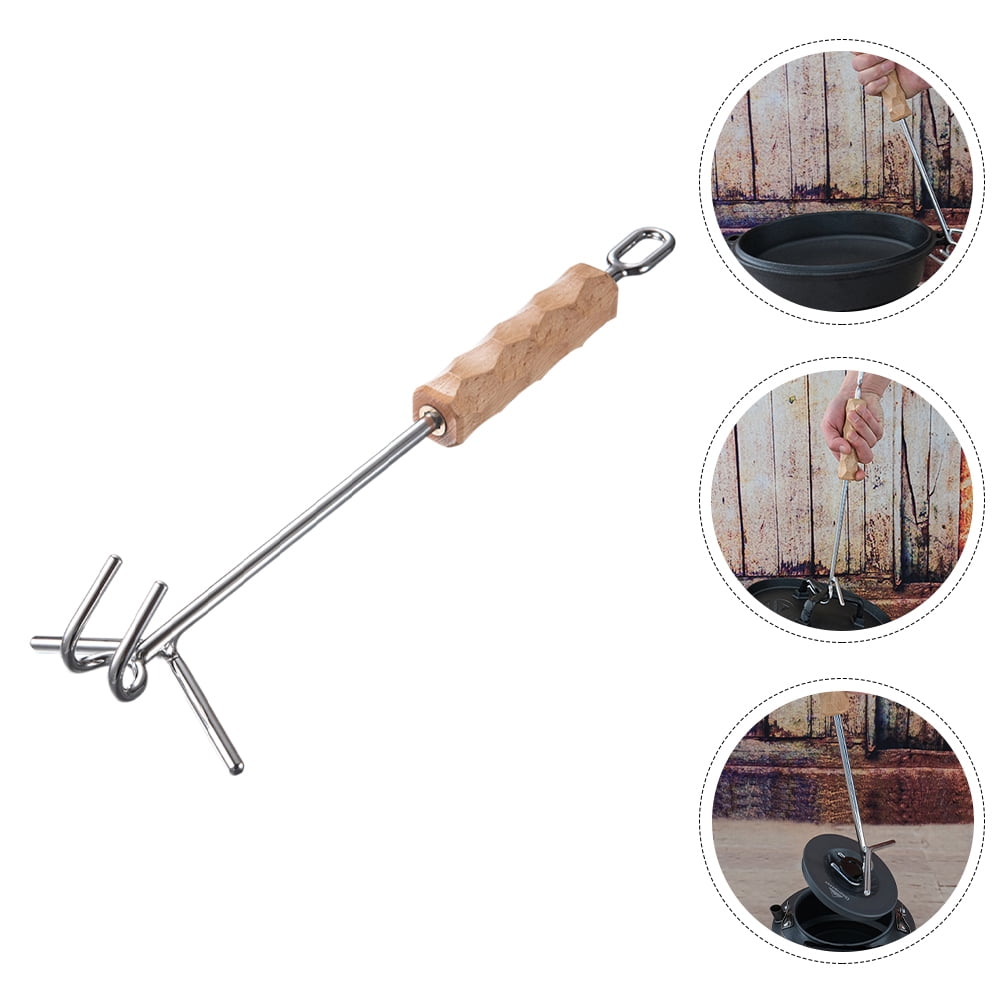 ifundom Metal Pot Lid Lifter with Anti-Scald Handle Hook for Kitchen ...