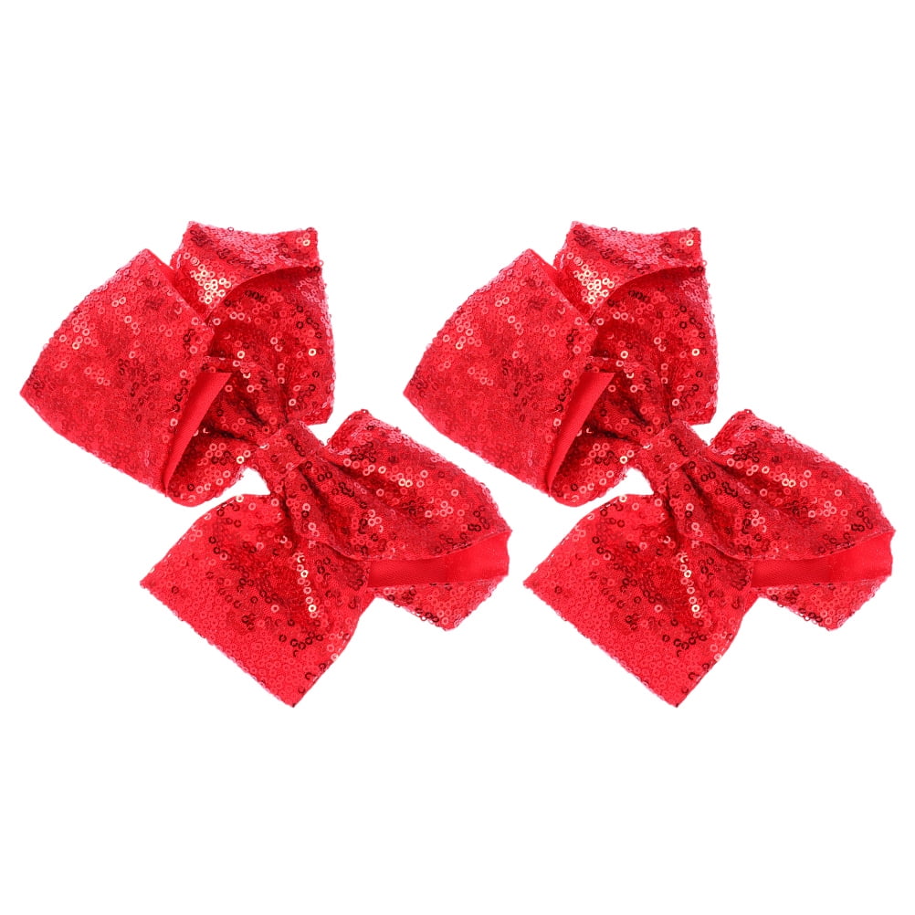 ifundom Red Sequin Bow Hair Clips for Girls, 2 Pieces, Ideal for ...