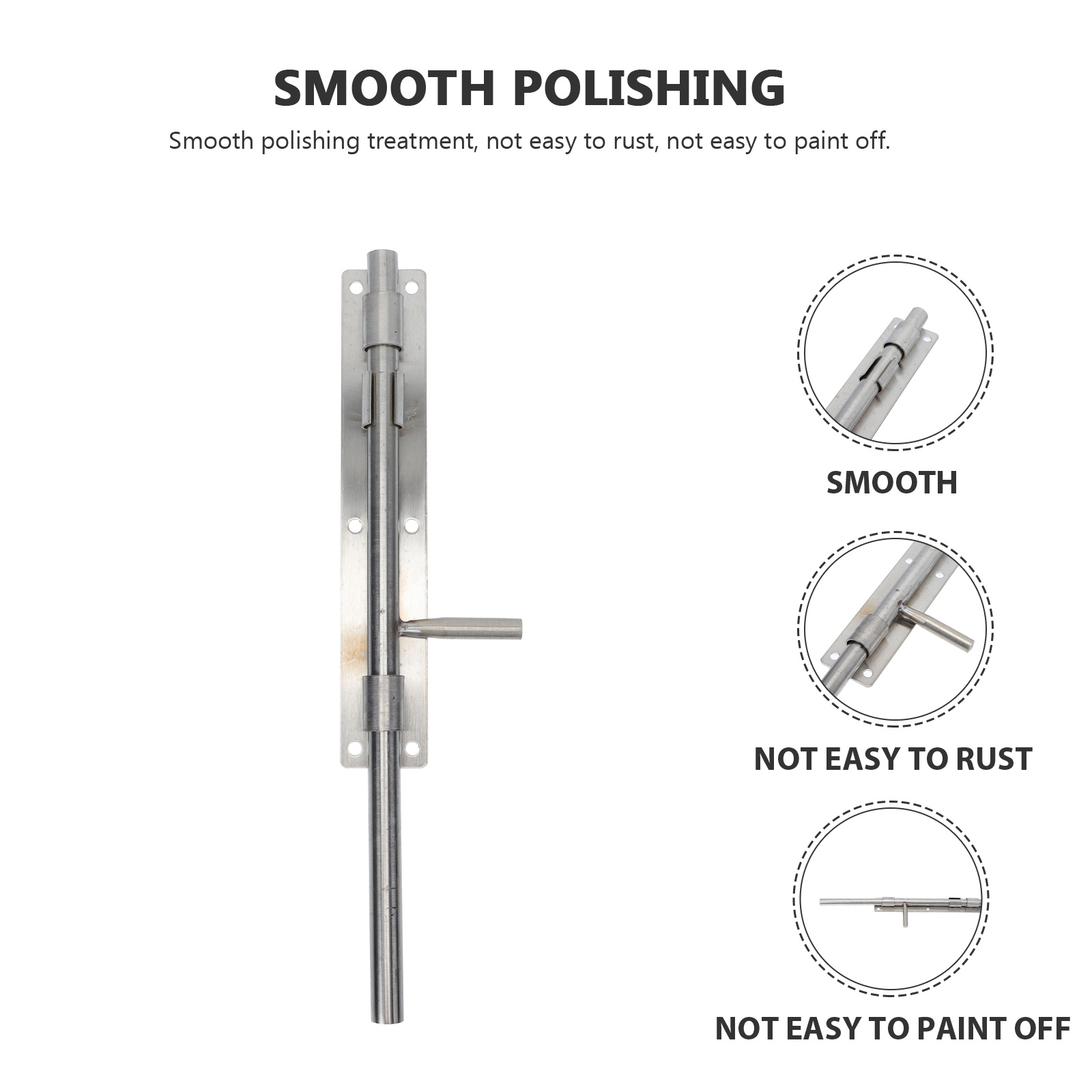 ifundom Stainless Steel Door Floor Latch Heavy Duty Gate Lock Silver ...