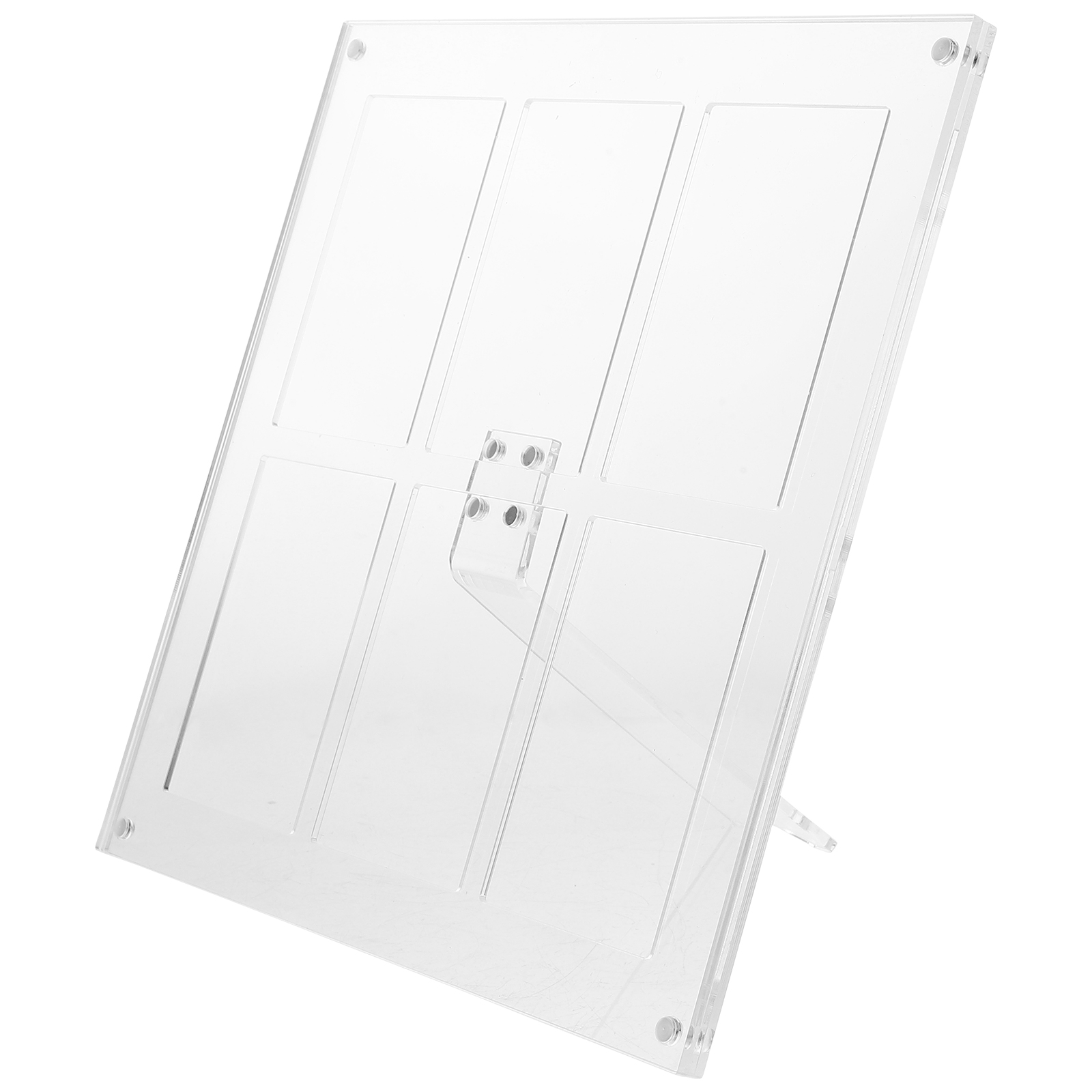 ifundom Tabletop Acrylic Photo Frame 6-grid Photo Display Frame Clear 3 ...