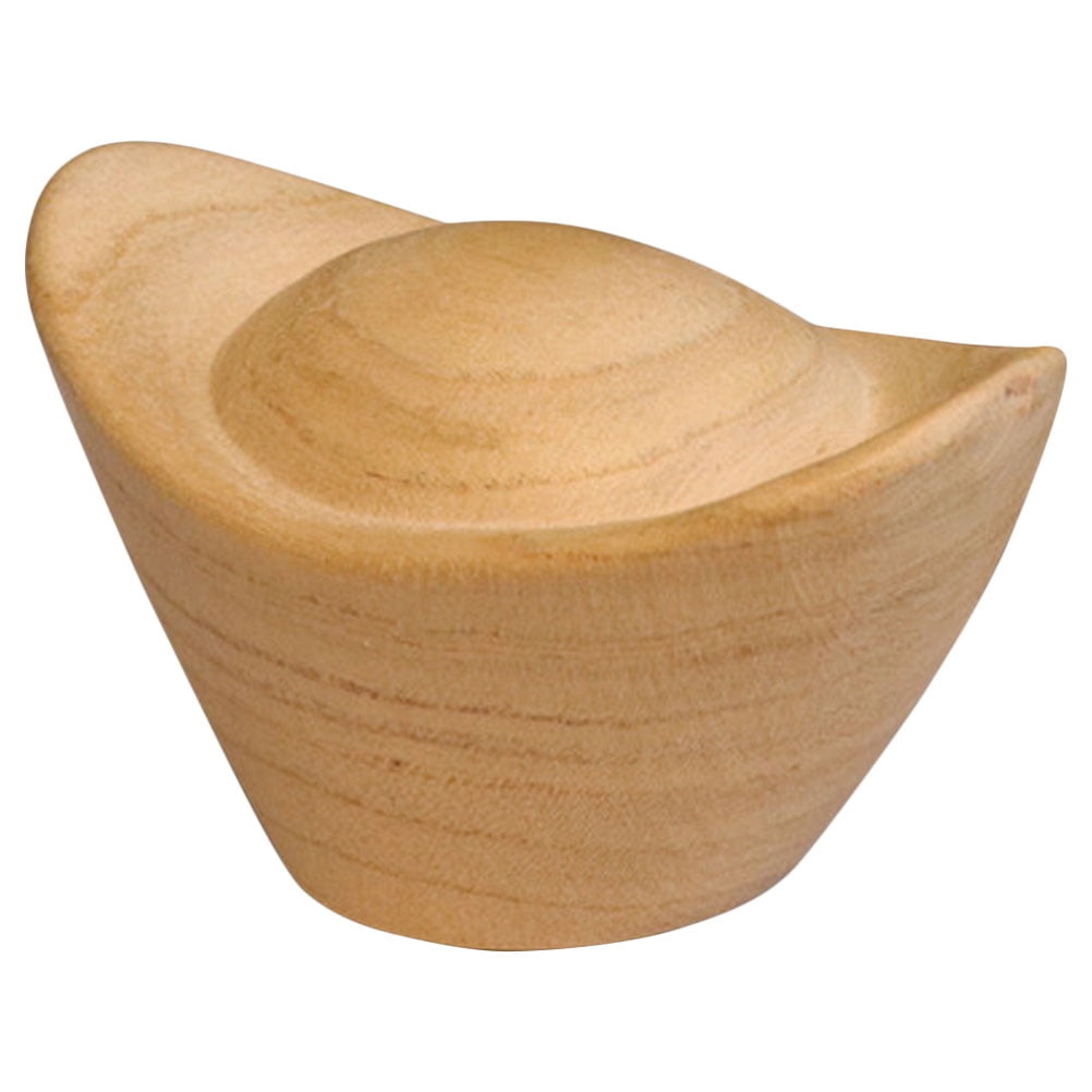 ifundom Wood Carving Ingot Ornament Wood Carving Craft Ingot Figurine ...