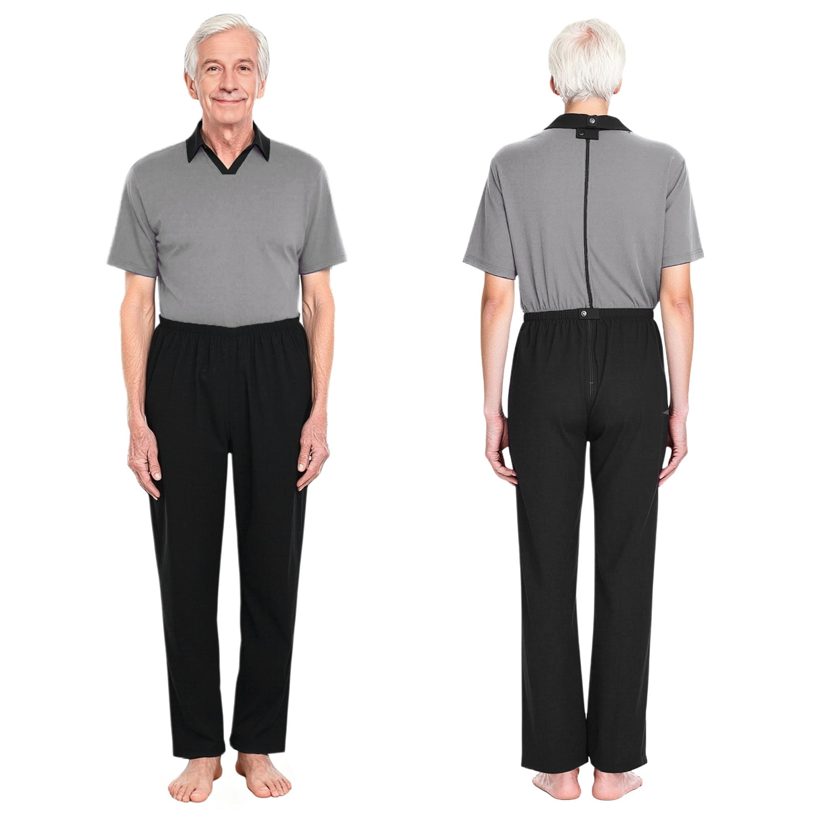 iiniim Adult Dementia Clothing Alzheimers Adaptive Anti-Strip Jumpsuit ...