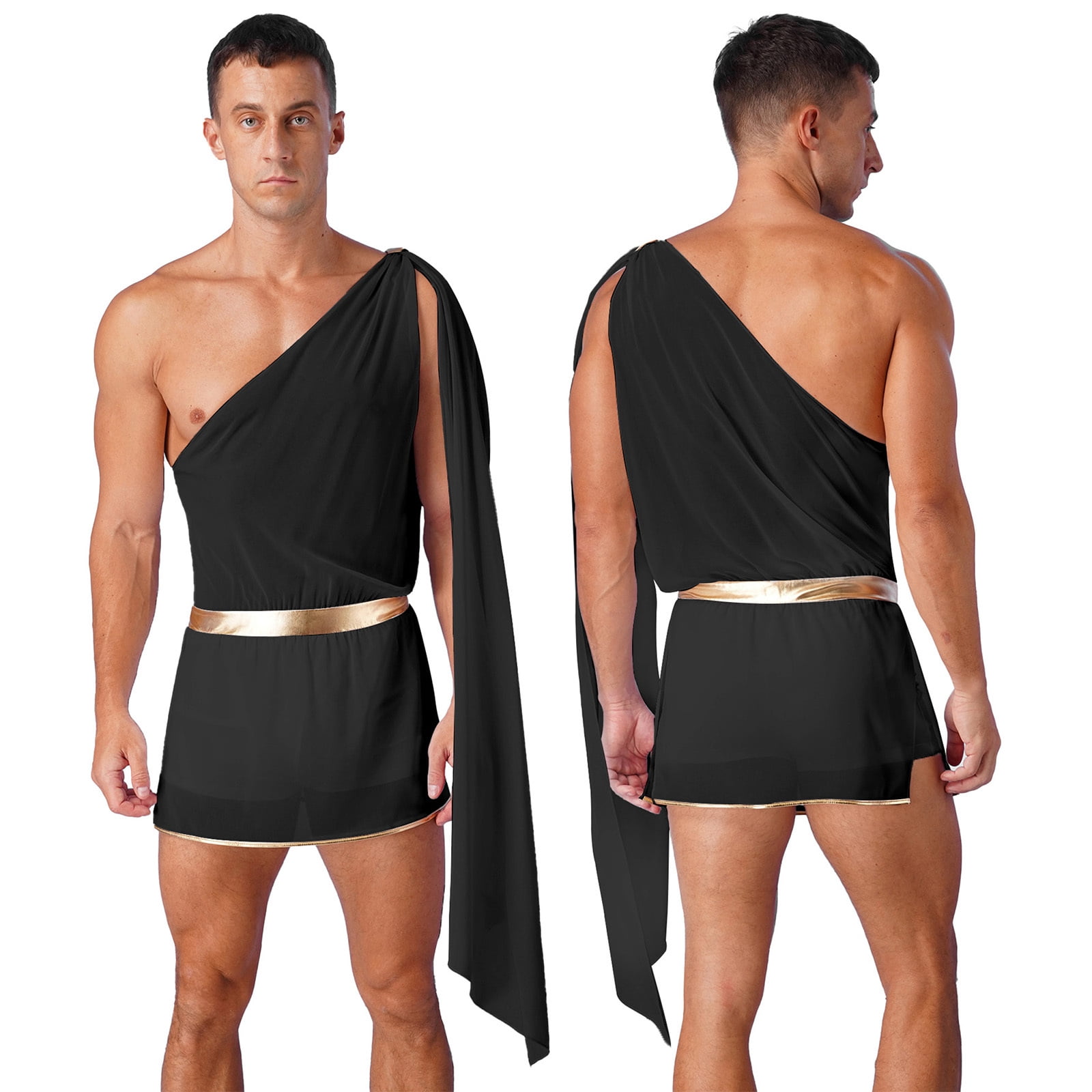 iiniim Adult Mens Halloween Cosplay Short Toga Ancient Roman Greek God ...
