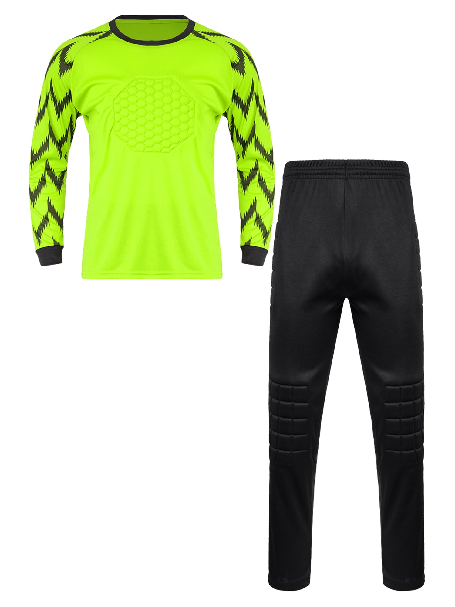 iiniim Boy's Football Soccer Goalie Outfit Goalkeeper Foam Padded ...