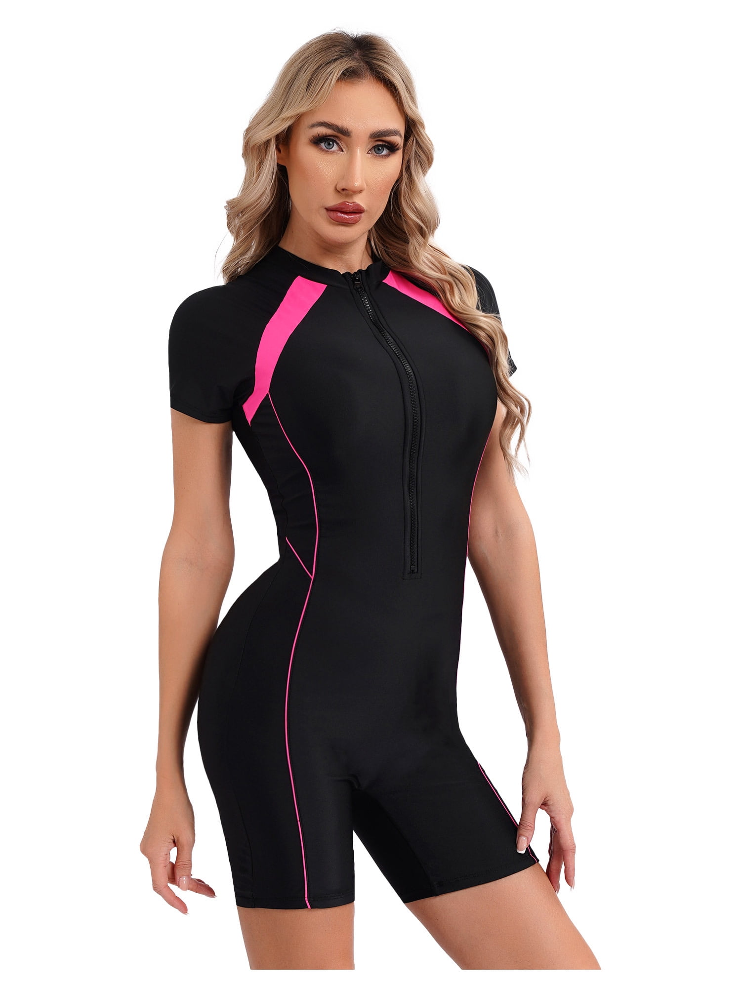 iiniim Boyleg Swimsuit for Women One Piece Surf Bathing Suit Short ...