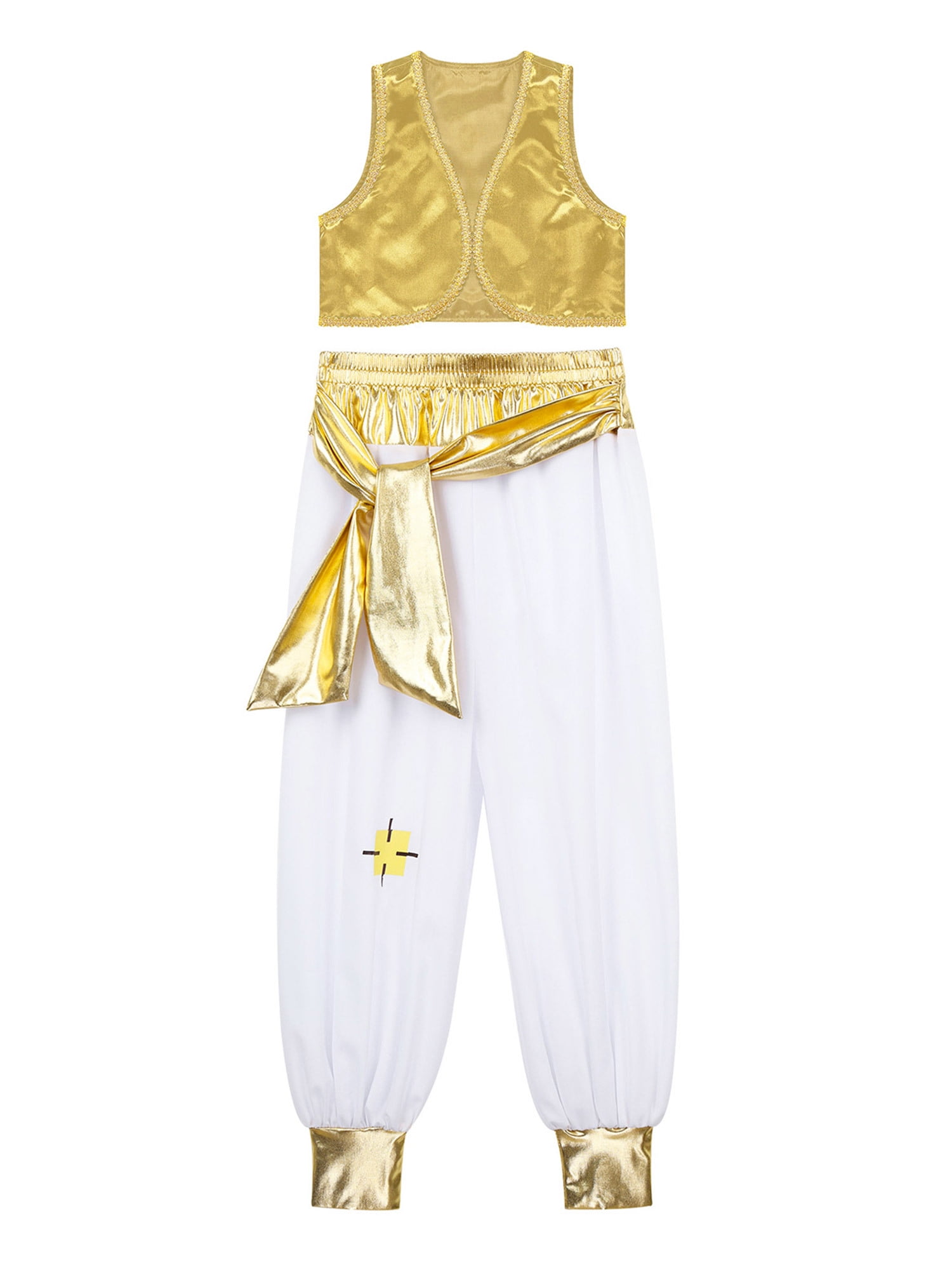 iiniim Boys Silky Waistcoat Top with Harem Dance Pants for Arabian ...