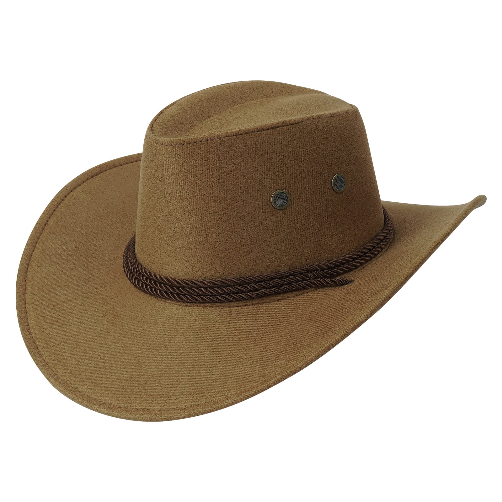 iiniim Felt Cowboy Hat American Western Wide Brim Sun Hat Outdoor ...