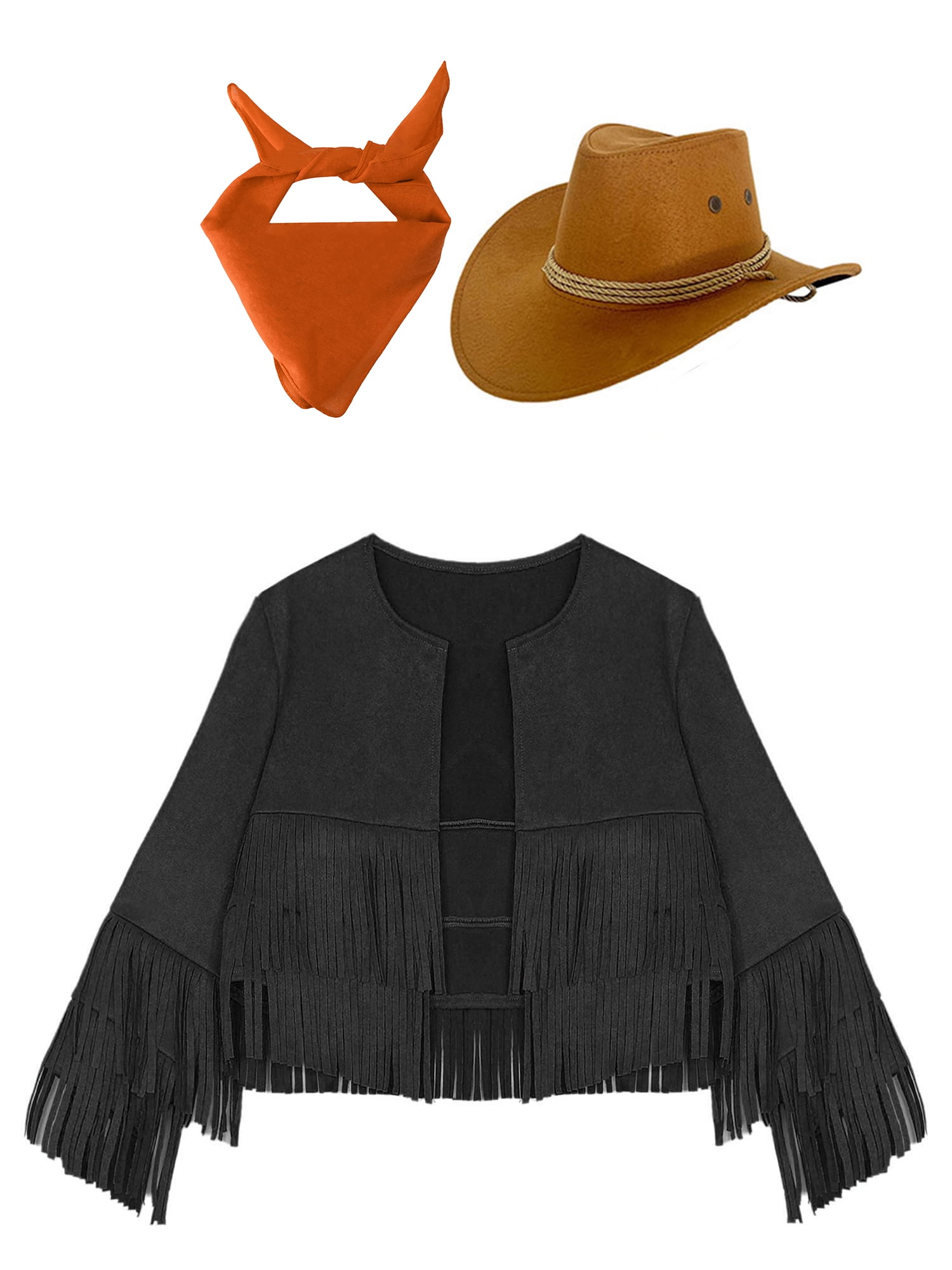 iiniim Girls Cowboy Cowgirl Halloween Costume Wild Western Sheriff ...