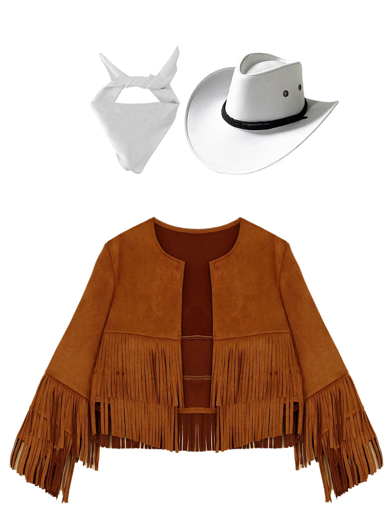 iiniim Girls Cowboy Cowgirl Halloween Costume Wild Western Sheriff ...