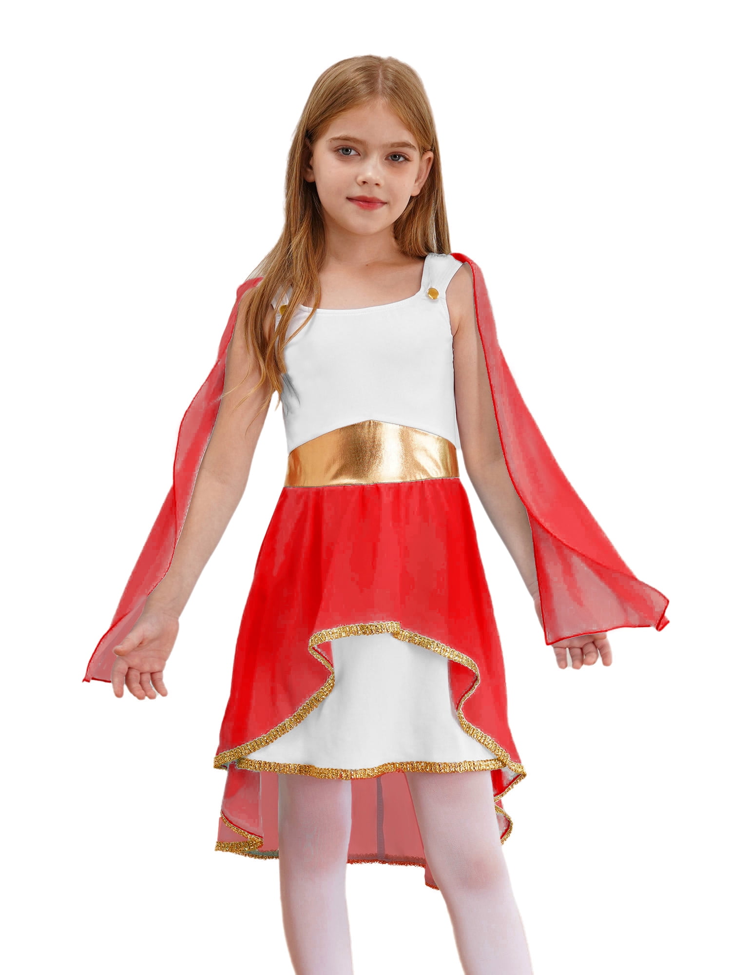 iiniim Girls Greek Athena God Toga Gown Ancient Rome Egypt Princess ...