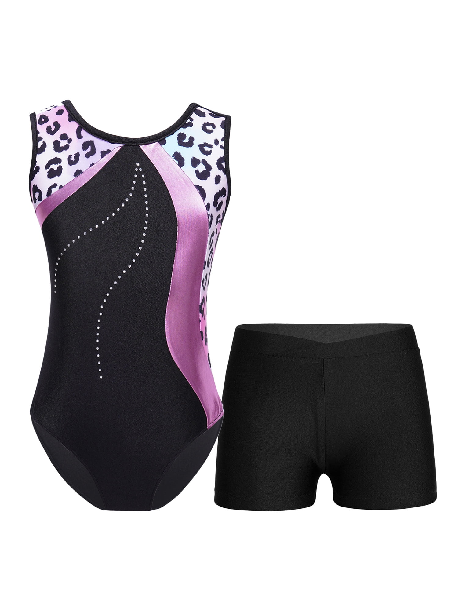 iiniim Girls Gymnastics Leotards with Active Shorts Dance Leotard Ice ...
