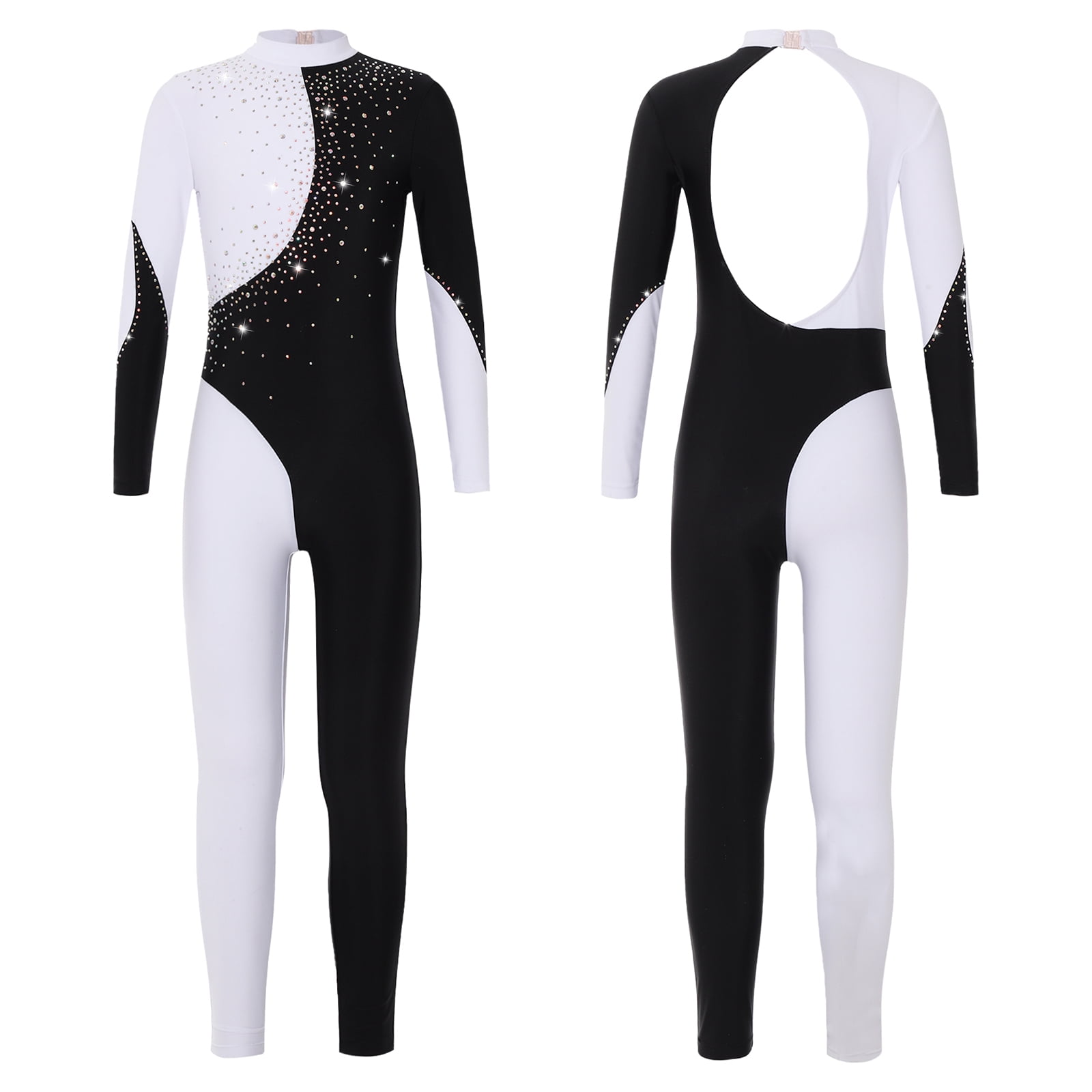 iiniim Girls' Long Sleeve Unitard Full Length Jumpsuit One Piece ...
