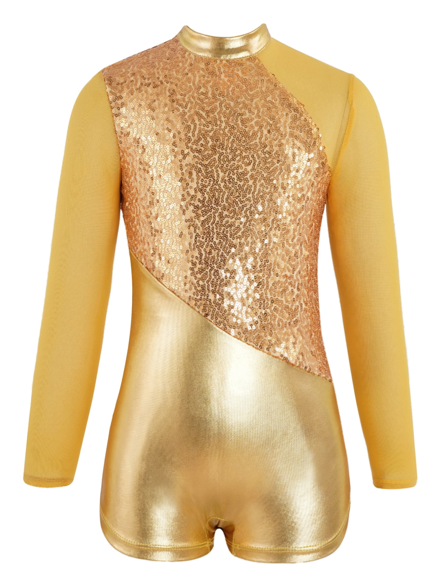 iiniim Girls Sparkling Metallic Leotards Gymnastics Ballet Jazz Latin ...