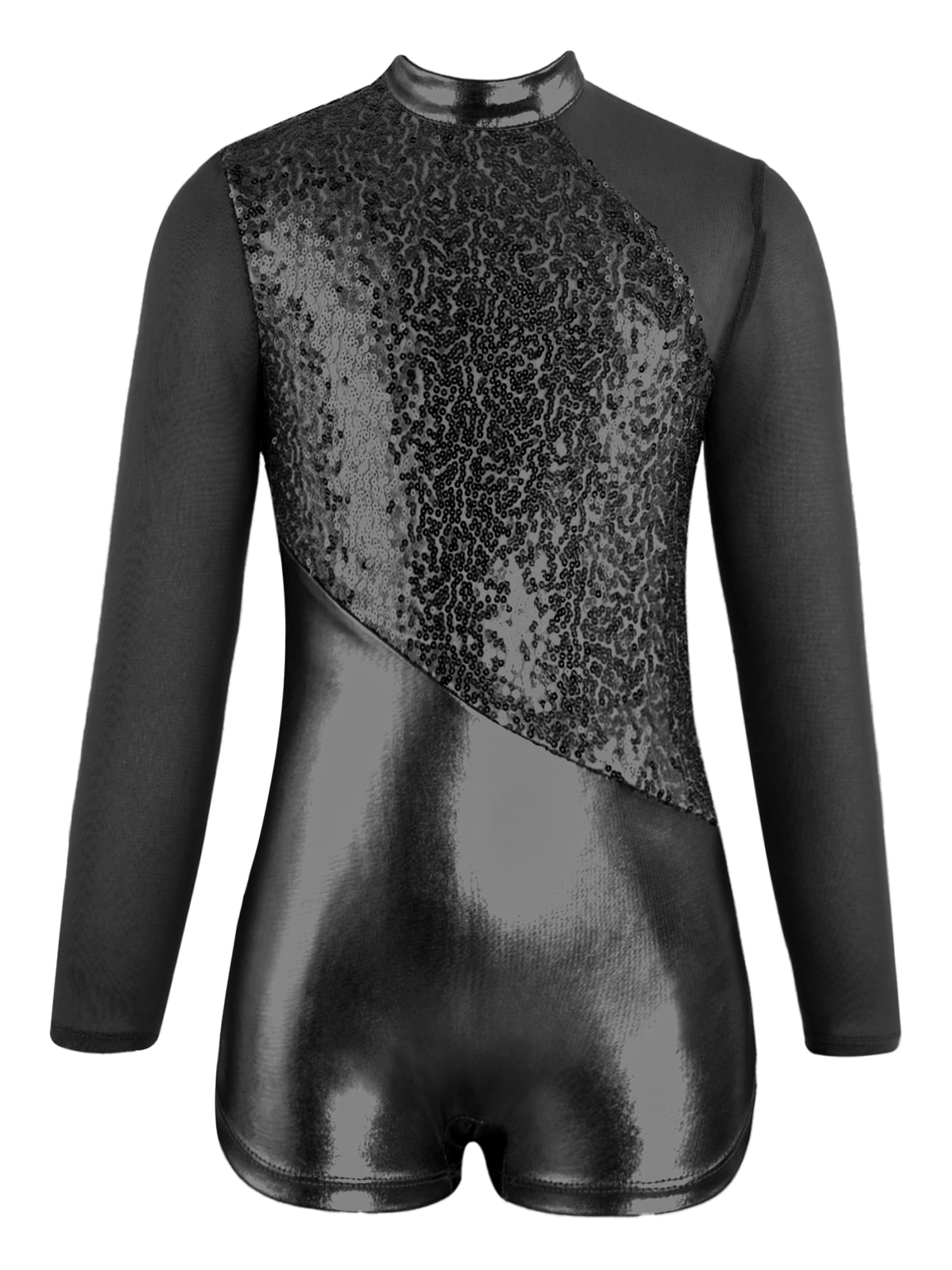 iiniim Girls Sparkling Metallic Leotards Gymnastics Ballet Jazz Latin ...