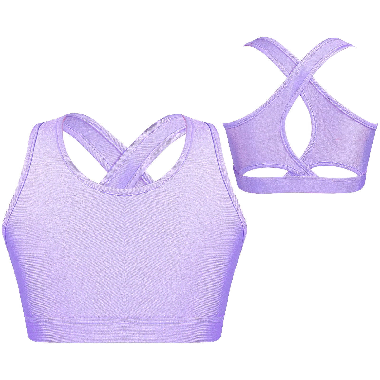 iiniim Girls Workout Athletic Sports Bras Criss Cross Yoga Ballet Dance ...