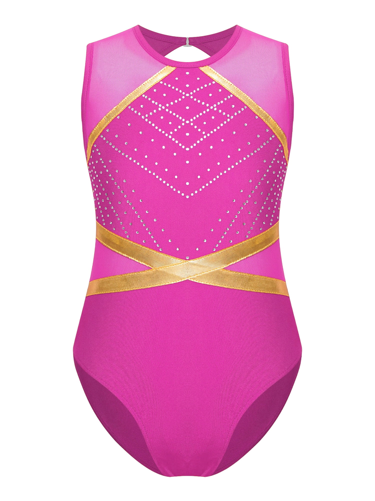 iiniim Gymnastics Leotards for Girls One Piece Sparkle Sleeveless Dance ...