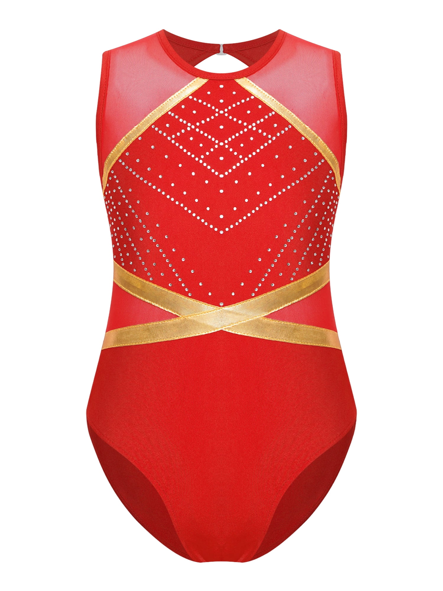 iiniim Gymnastics Leotards for Girls One Piece Sparkle Sleeveless Dance ...