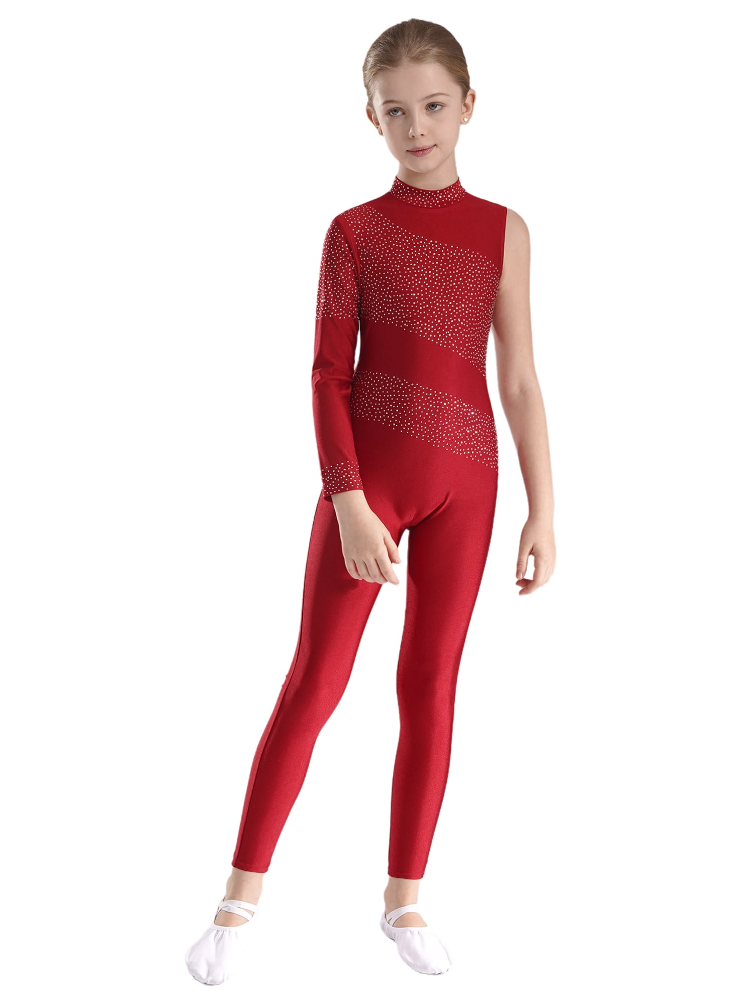 iiniim Gymnastics Leotards for Girls Rhinestone Sparkle Full Body Dance ...