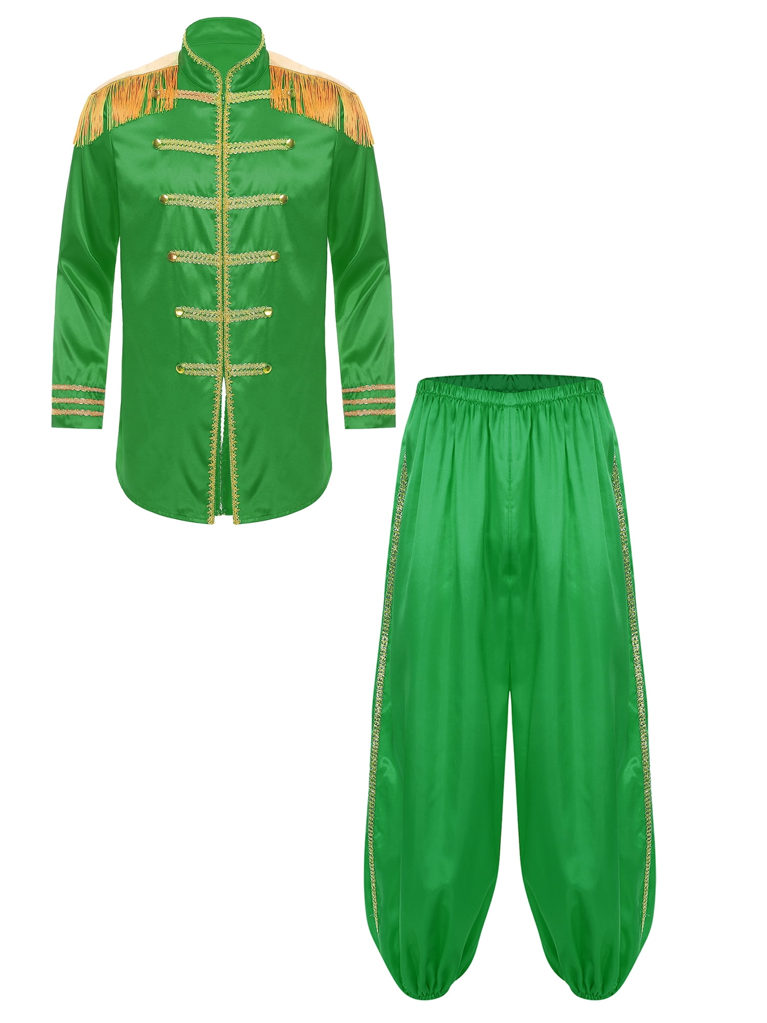 iiniim Hippie Mens Costume Halloween 1960s Rock Star Cosplay Outfit ...