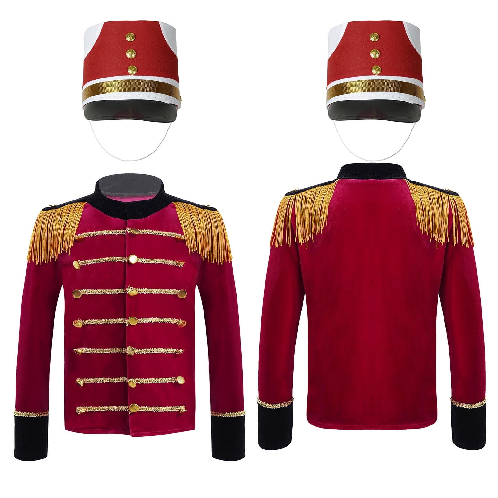 iiniim Kids Boys Drum Major Uniform Marching Band Performance Tassel ...