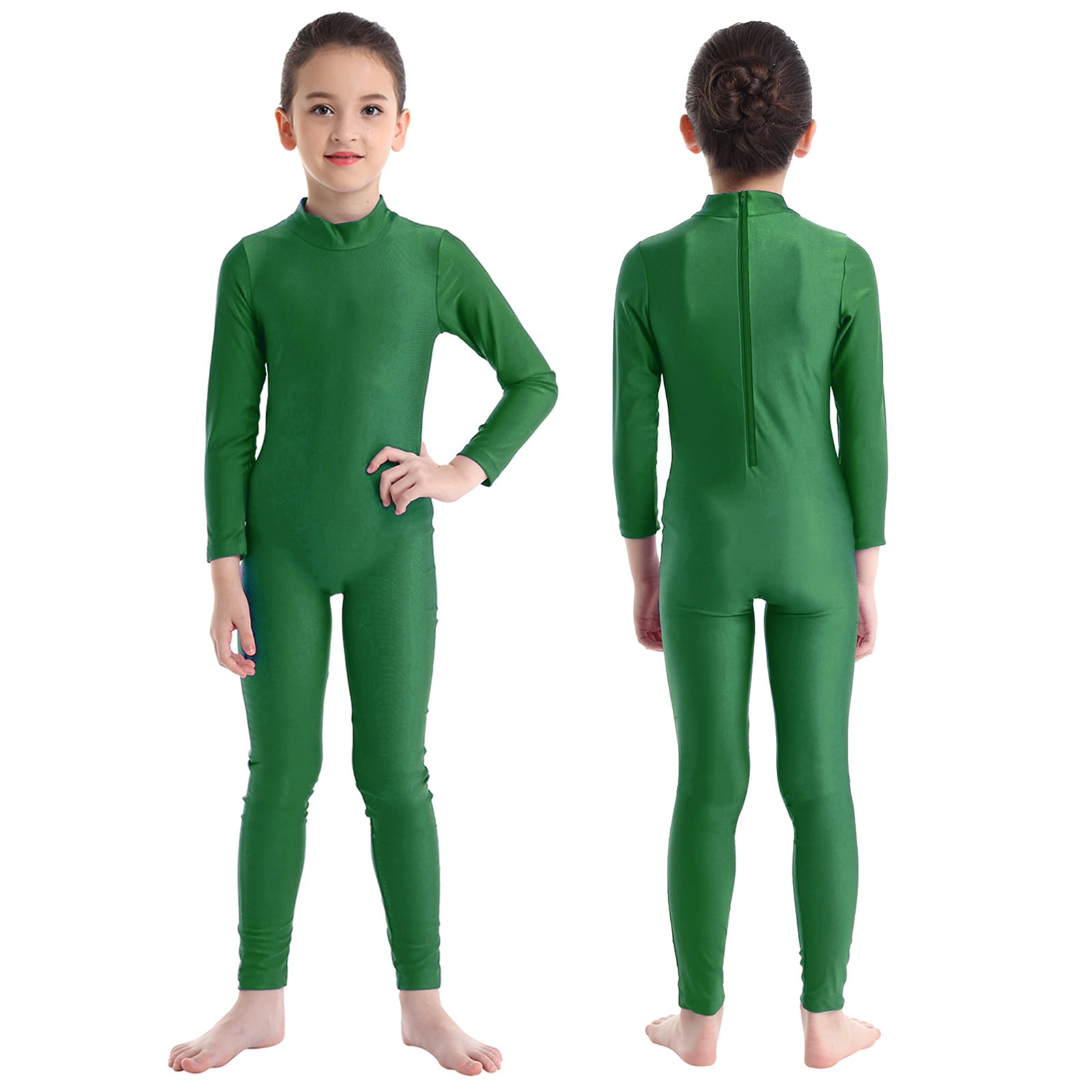 iiniim Kids Boys Girls Mock Neck Long Sleeve Unitard Leotard Full ...