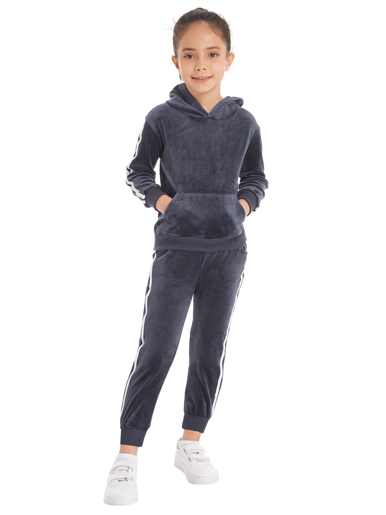 iiniim Kids Boys Girls Velour Tracksuit Sweatsuits Athletic Hoodie ...