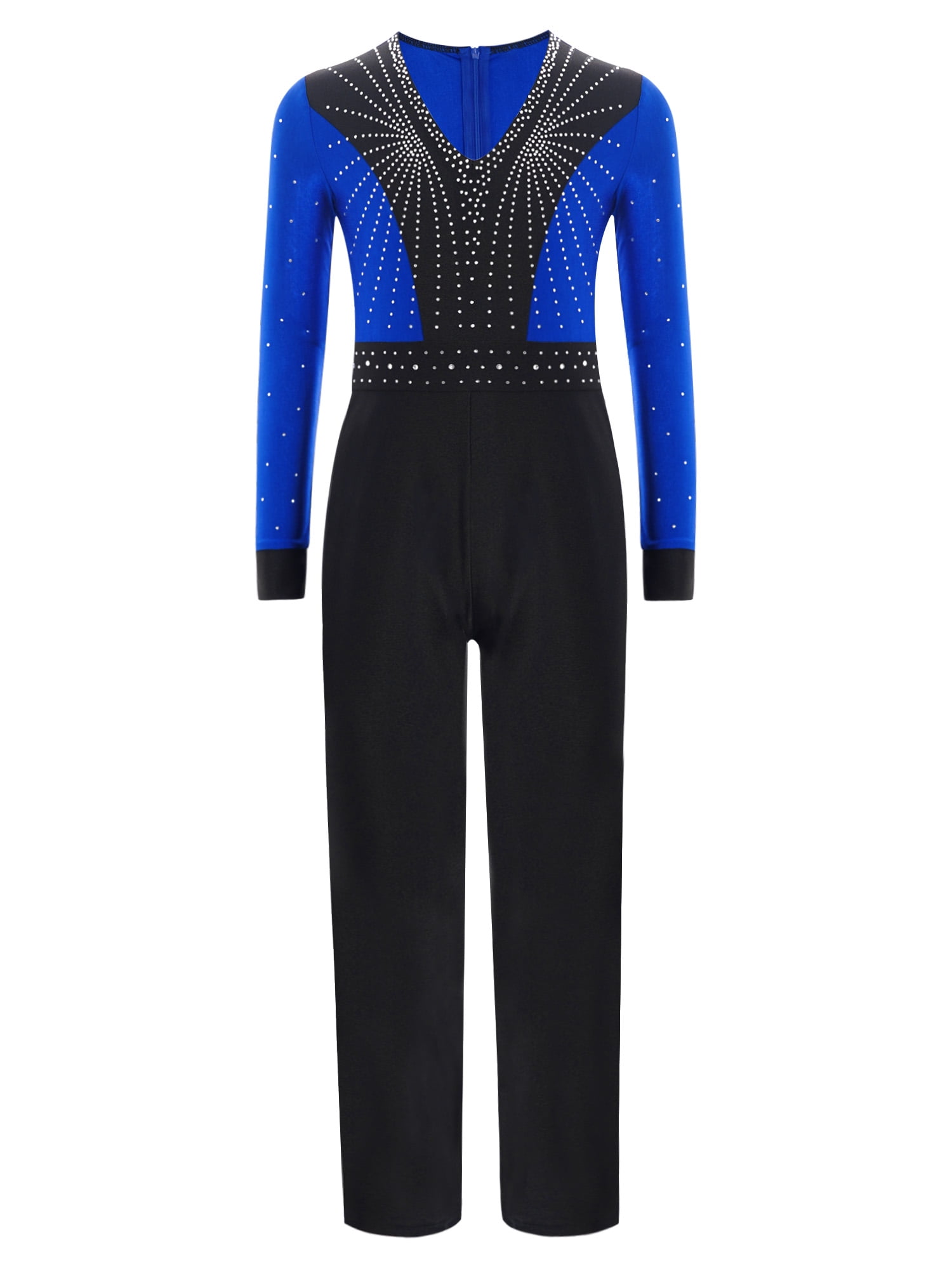 iiniim Kids Boys Latin Dance Jumpsuit Full Body Leotard Long Sleeve ...