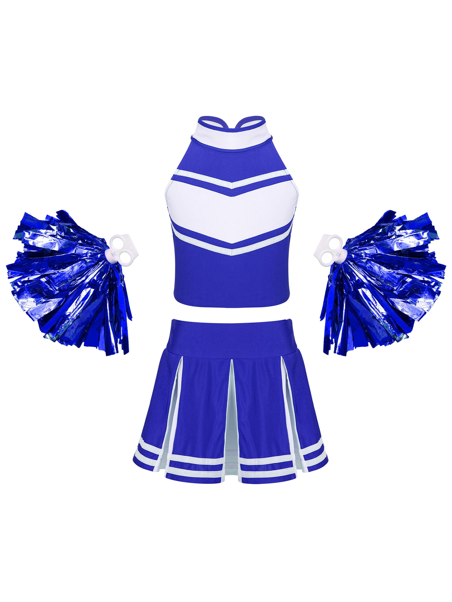 iiniim Kids Girl's Cheer Leader Uniform Party Outfit Cheerleading Crop ...