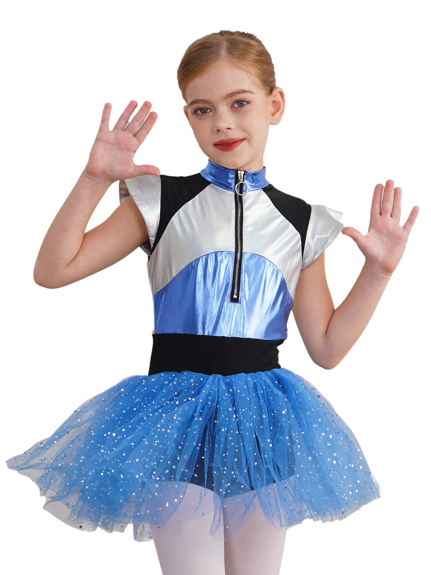 iiniim Kids Girls Alien Astronauts Costume Cap Sleeve Tutu Dress ...