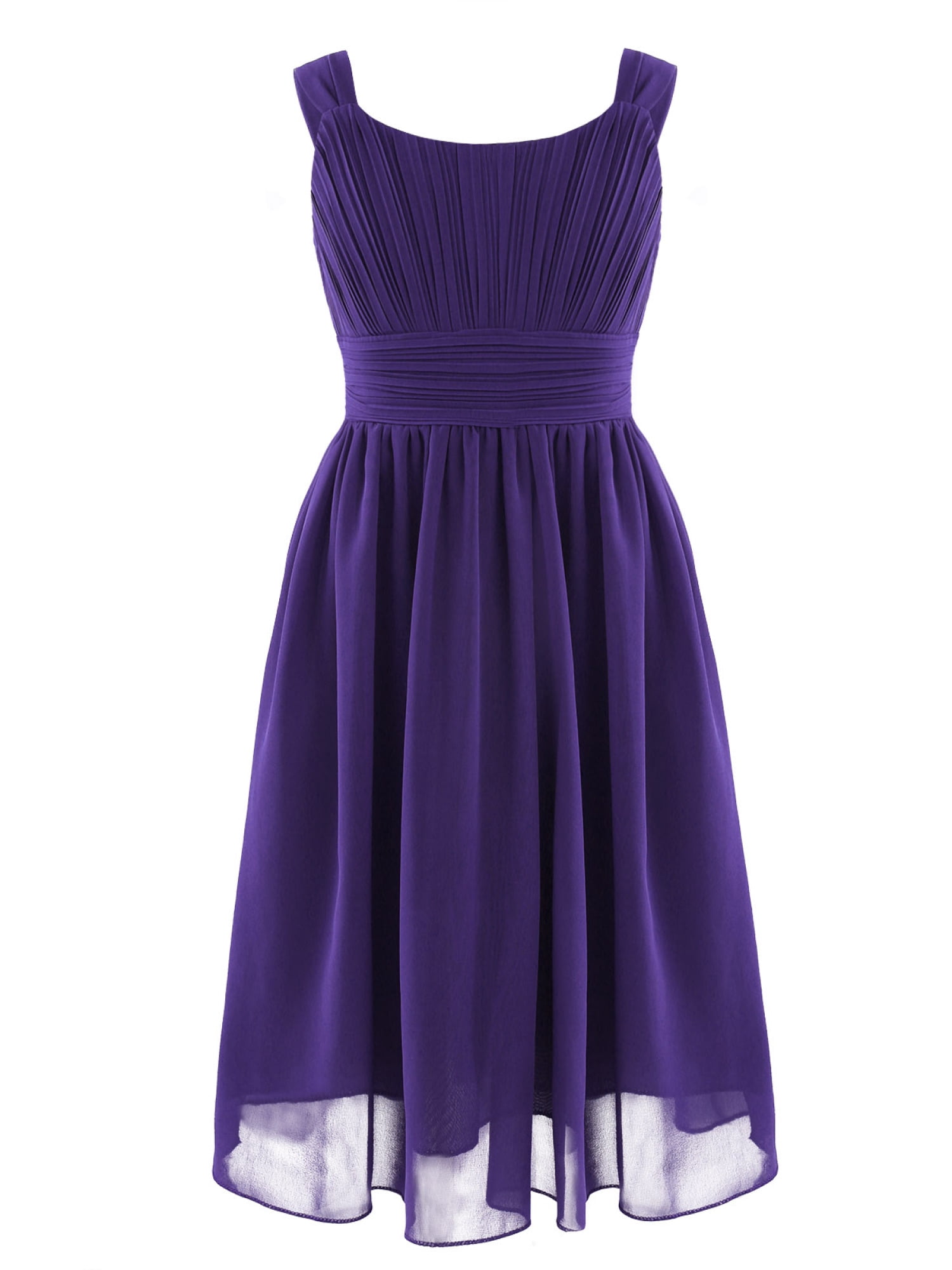iiniim Kids Girls Chiffon Sleeveless Pleated Chiffon Dress Princess ...