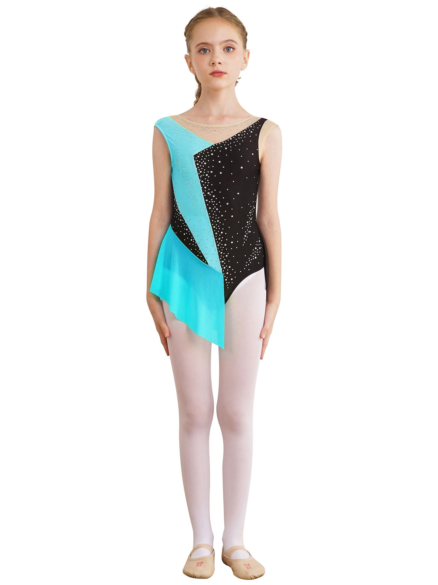 iiniim Kids Girls Figure Skating Dress Rhythmic Gymnastics Leotard ...