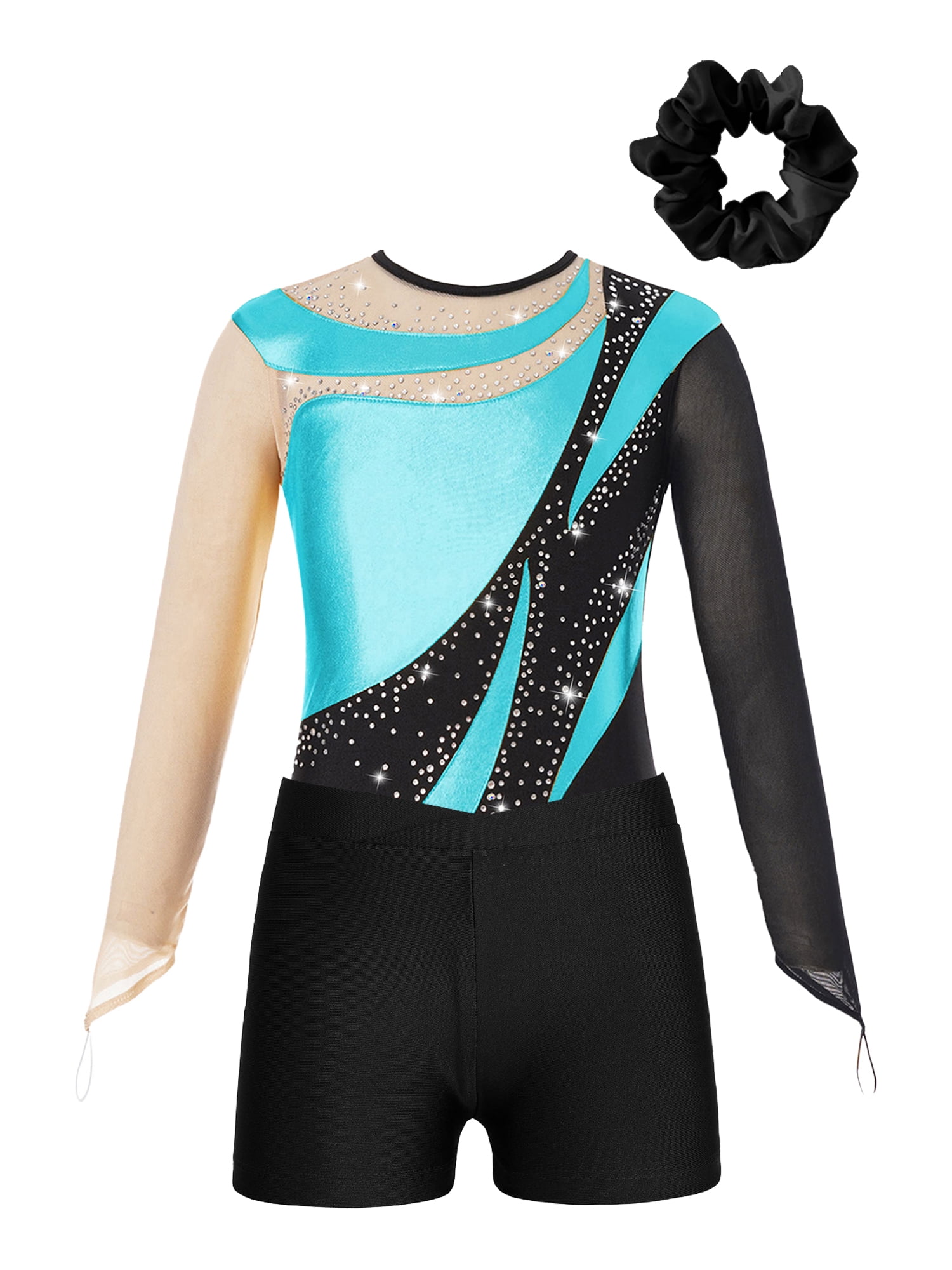 iiniim Kids Girls Gymnastics Bodysuit with Shorts Set Ballet Dance ...