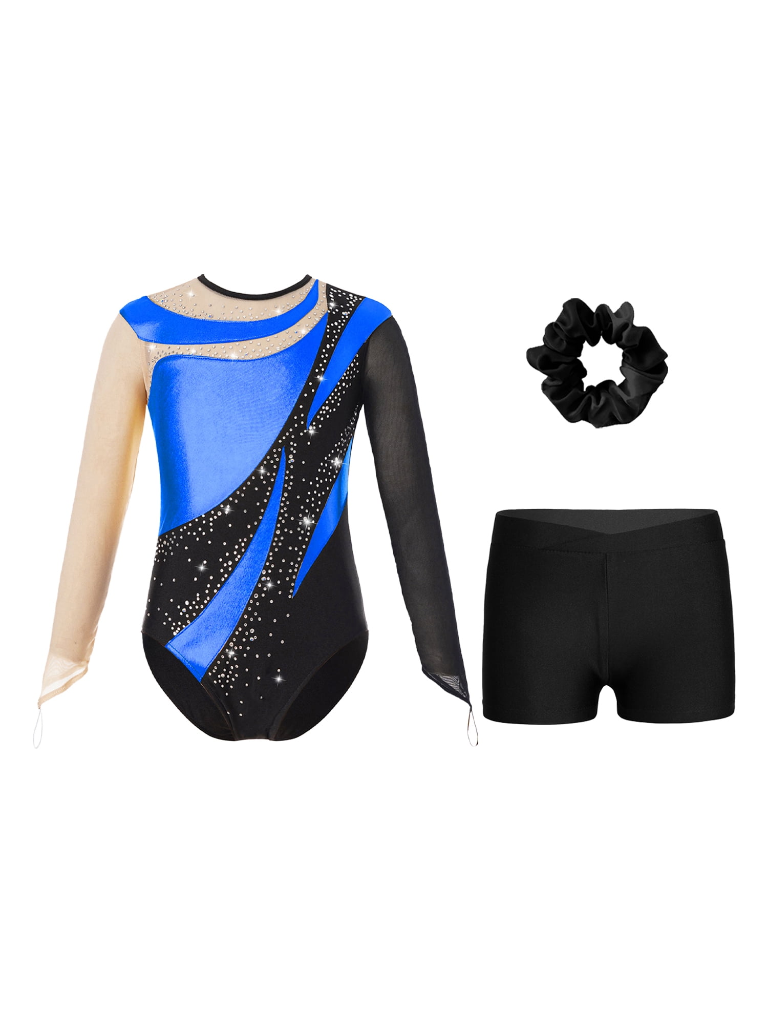 iiniim Kids Girls Gymnastics Bodysuit with Shorts Set Ballet Dance ...