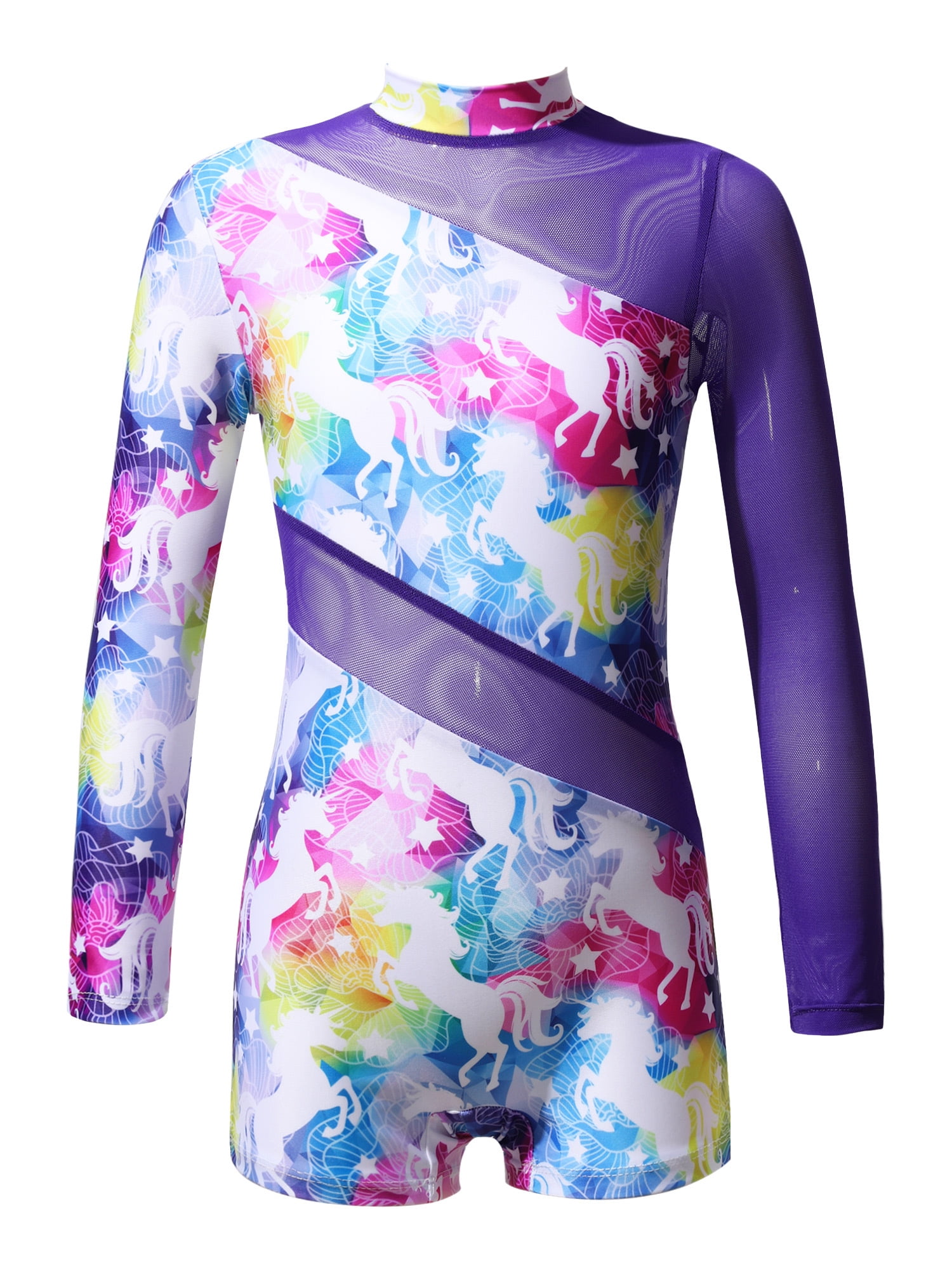 iiniim Children's Long Sleeve Gymnastic Leotard, Ballet Dance Biketard ...