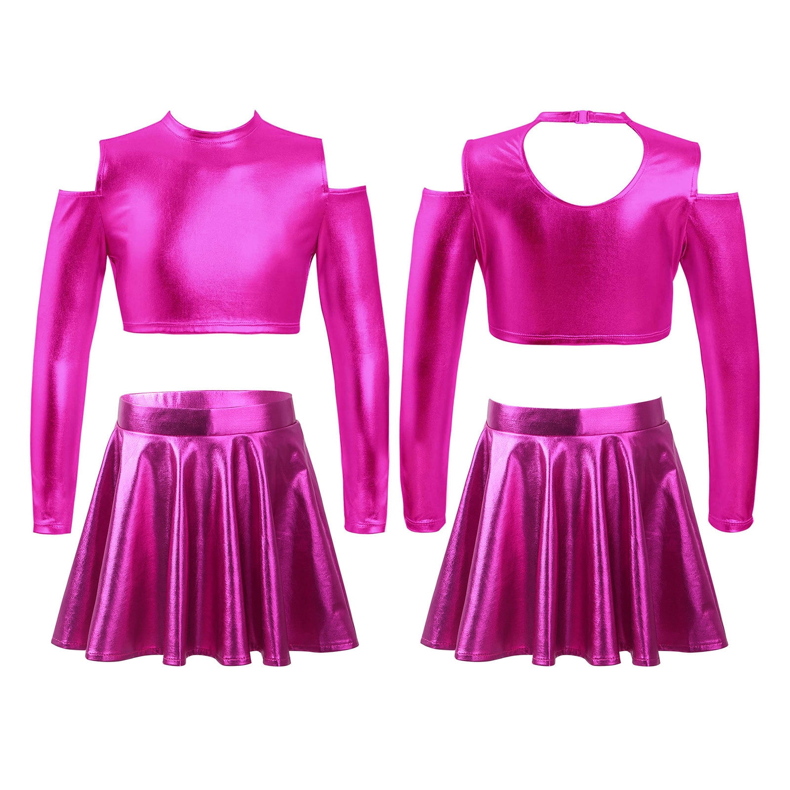 iiniim Kids Girls Long Sleeve Off Shoulder Jazz Hip Hop Ballet Dance ...