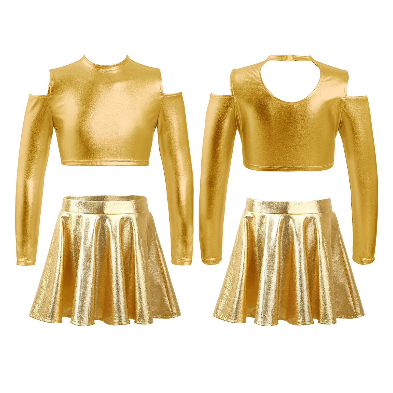 iiniim Kids Girls Long Sleeve Off Shoulder Jazz Hip Hop Ballet Dance ...